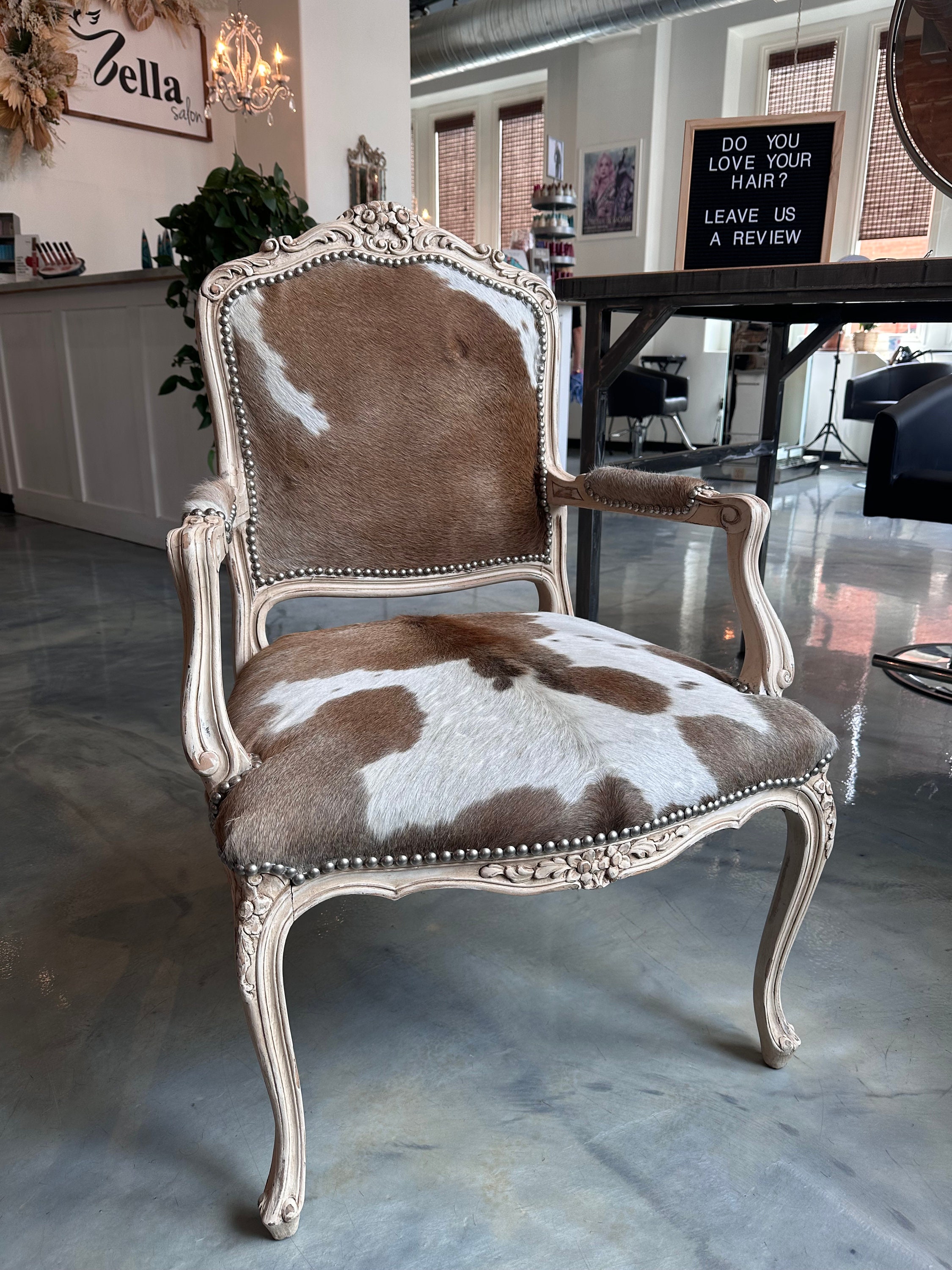 Authentic Cowhide Lounge Chair - Etsy