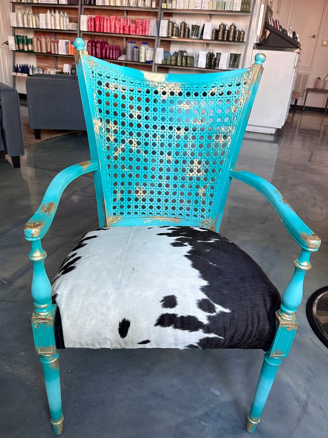 Authentic Cowhide Lounge Chair - Etsy