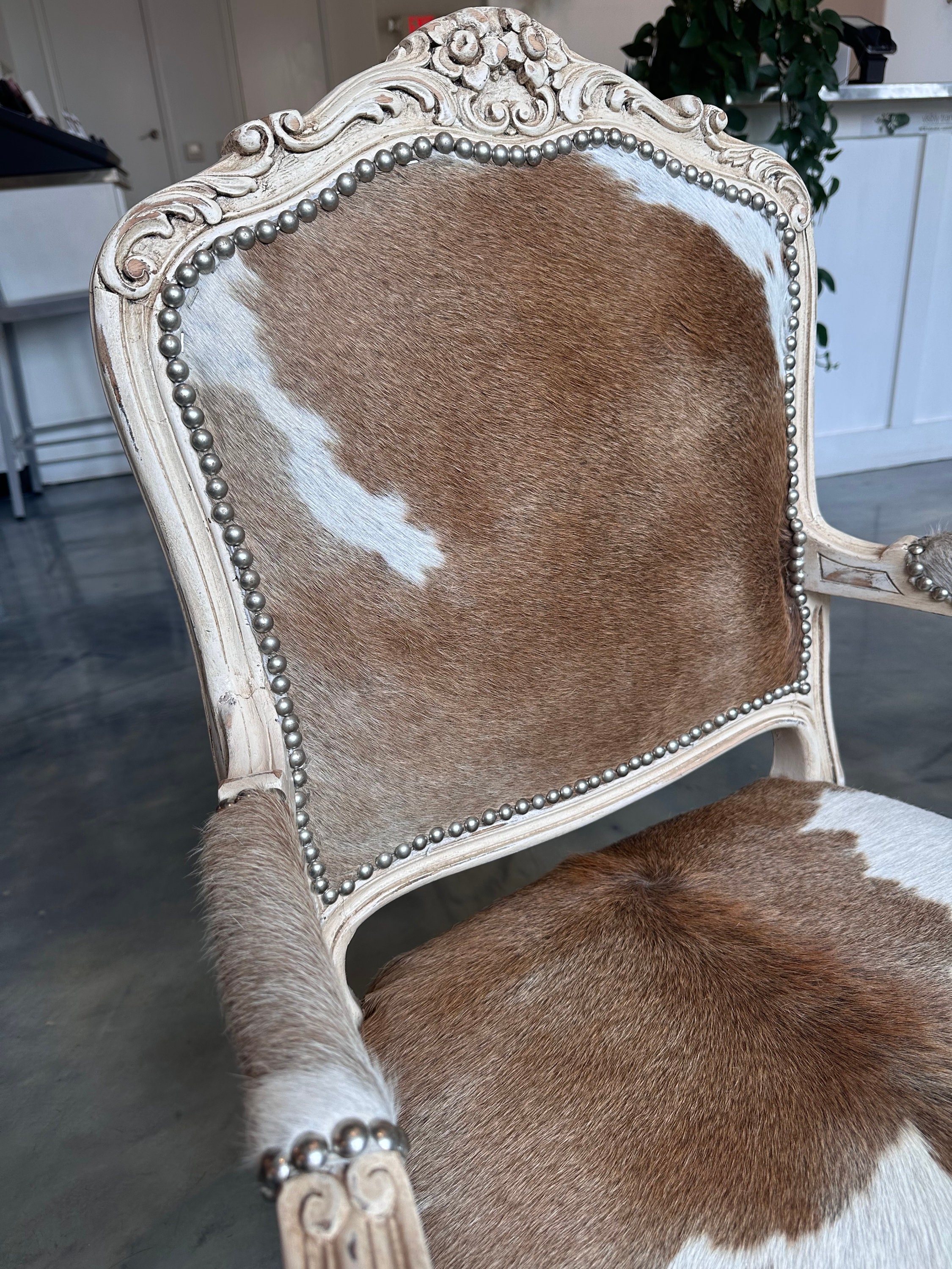 Authentic Cowhide Lounge Chair - Etsy