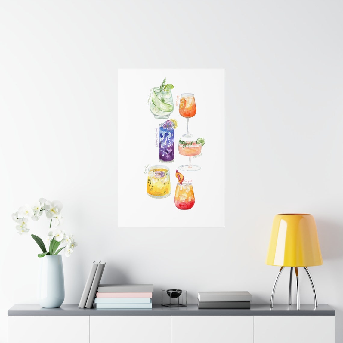 Bar Cart Drink Poster, Aperol, Art for Bar Cart, Printable Drink Poster ...