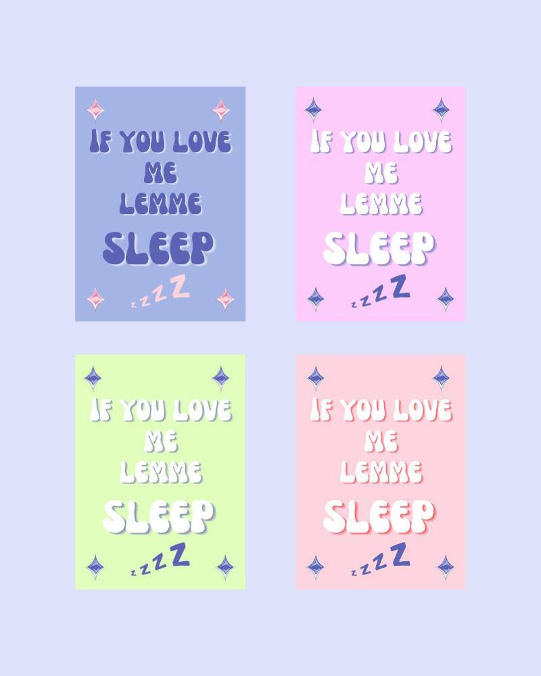 Poster Bundle Let Me Sleep, If You Love Me Poster, Printable Pdf Print ...