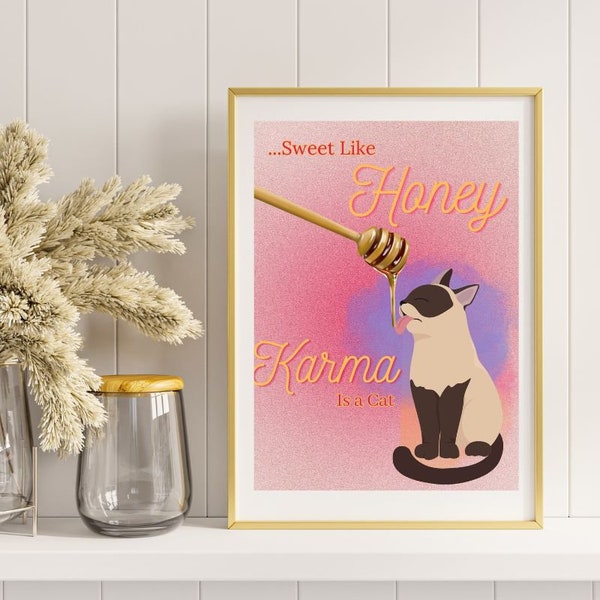 Karma is a Cat Poster - Etsy