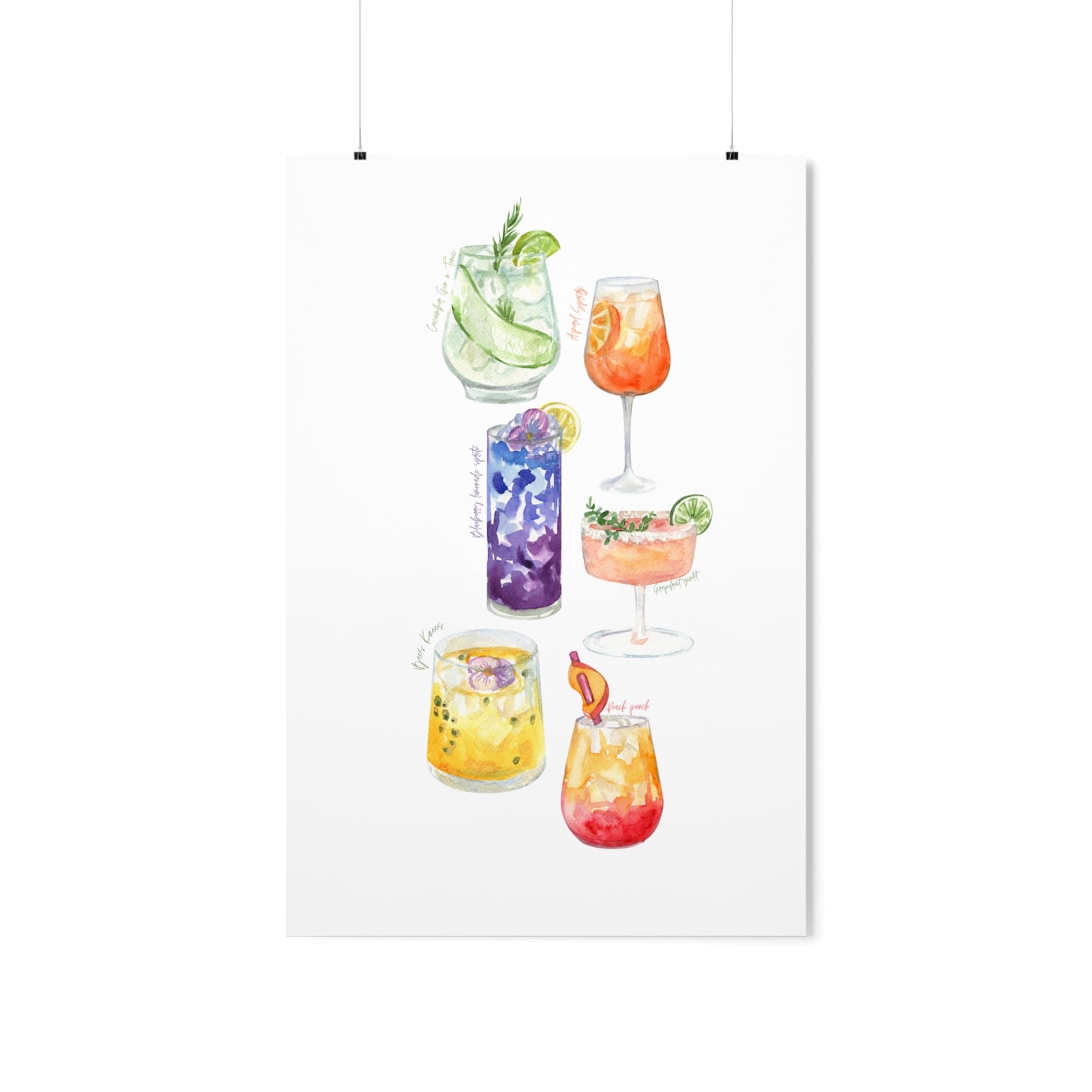 Bar Cart Drink Poster, Aperol, Art for Bar Cart, Printable Drink Poster ...