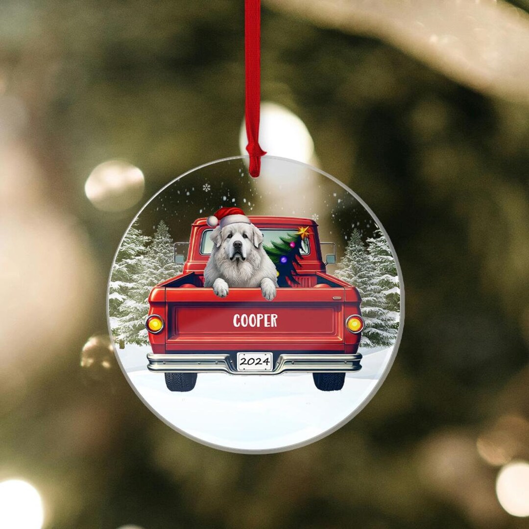Personalized Great Pyrenees Dog Christmas Ornament, Custom Great ...