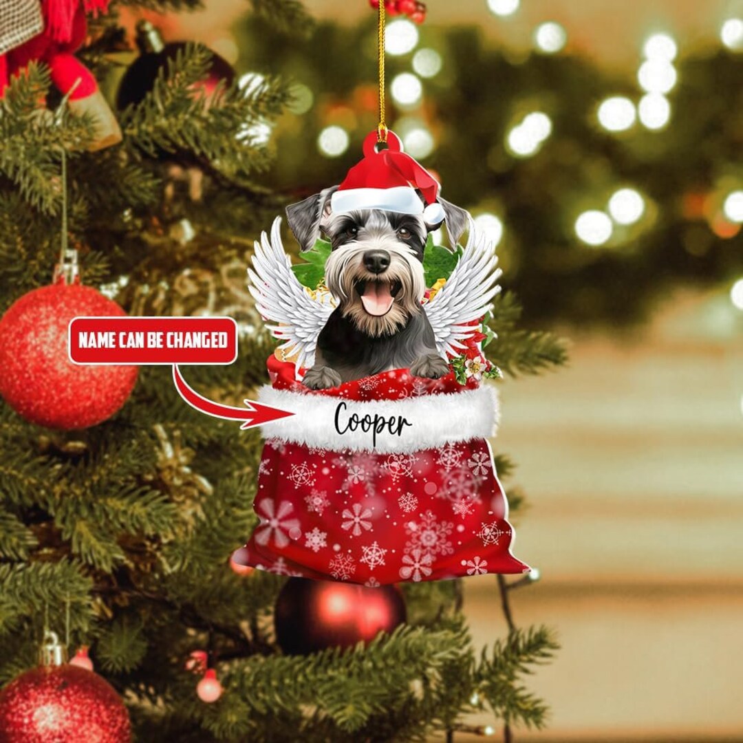Miniature Schnauzer Ornament Custom Dog Ornaments Christmas - Etsy