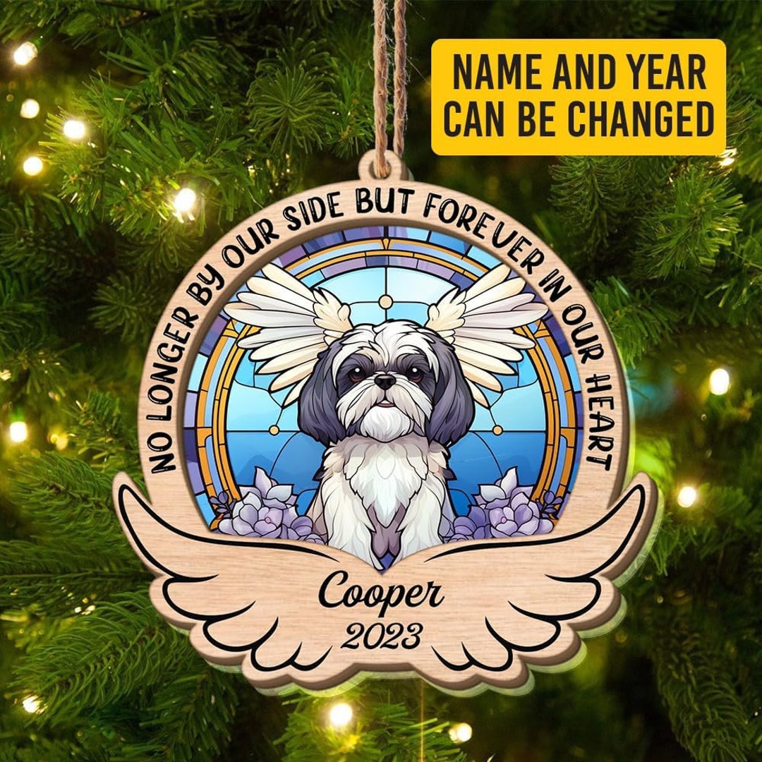 Shih Tzu Christmas Personalized Ornaments Pet Memorial - Etsy