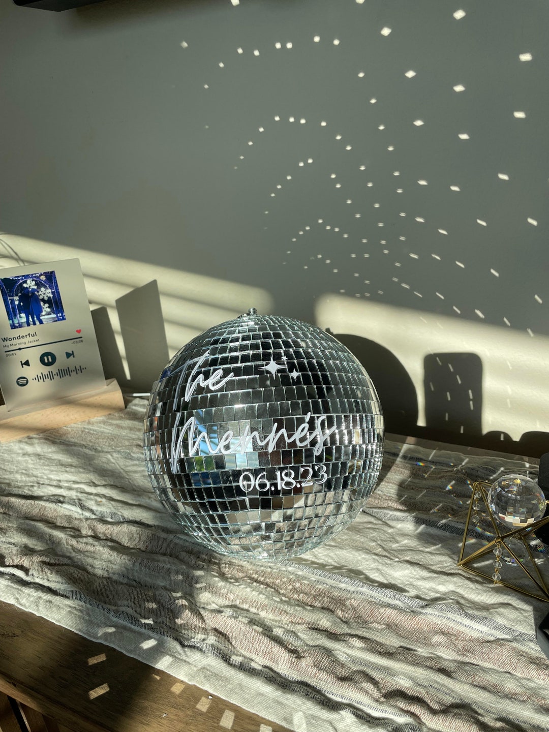 CUSTOMIZABLE WEDDING DISCOBALL - Last Name and Wedding Date | Bridal ...