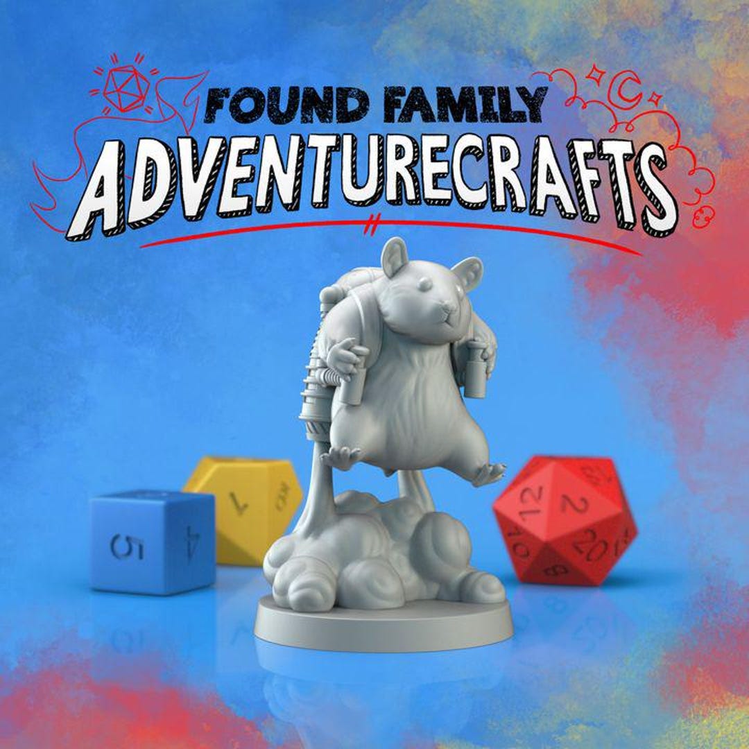 Giant Space Hamster W/ Rocket – Fantasy Dungeon Monster Mini Tabletop ...