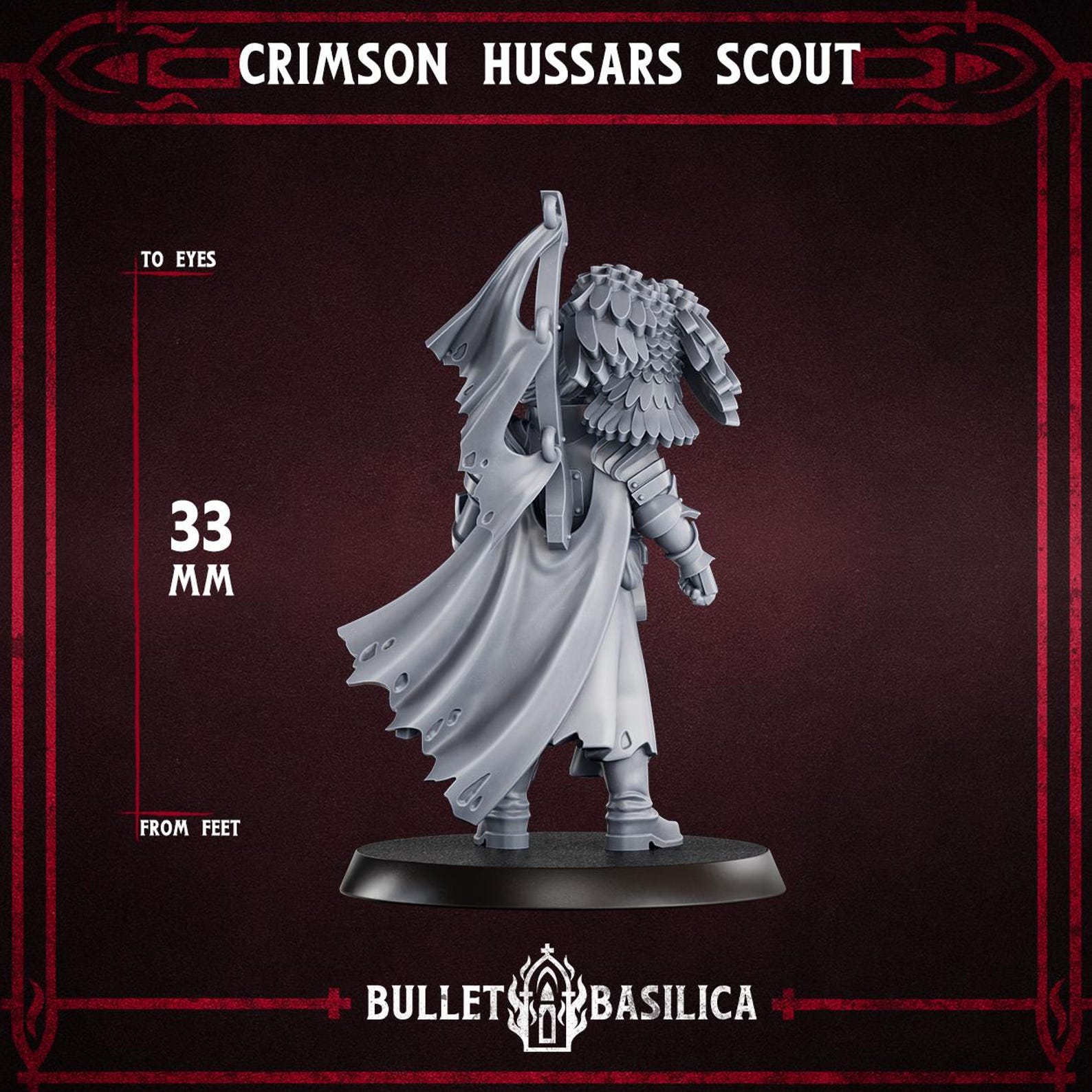 Crimson Hussars Scout – Grimdark Fantasy Resin Miniature | 28–32mm ...