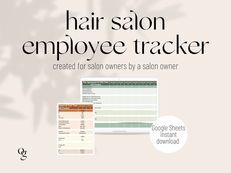 Hair Salon Employee Tracker - Etsy
