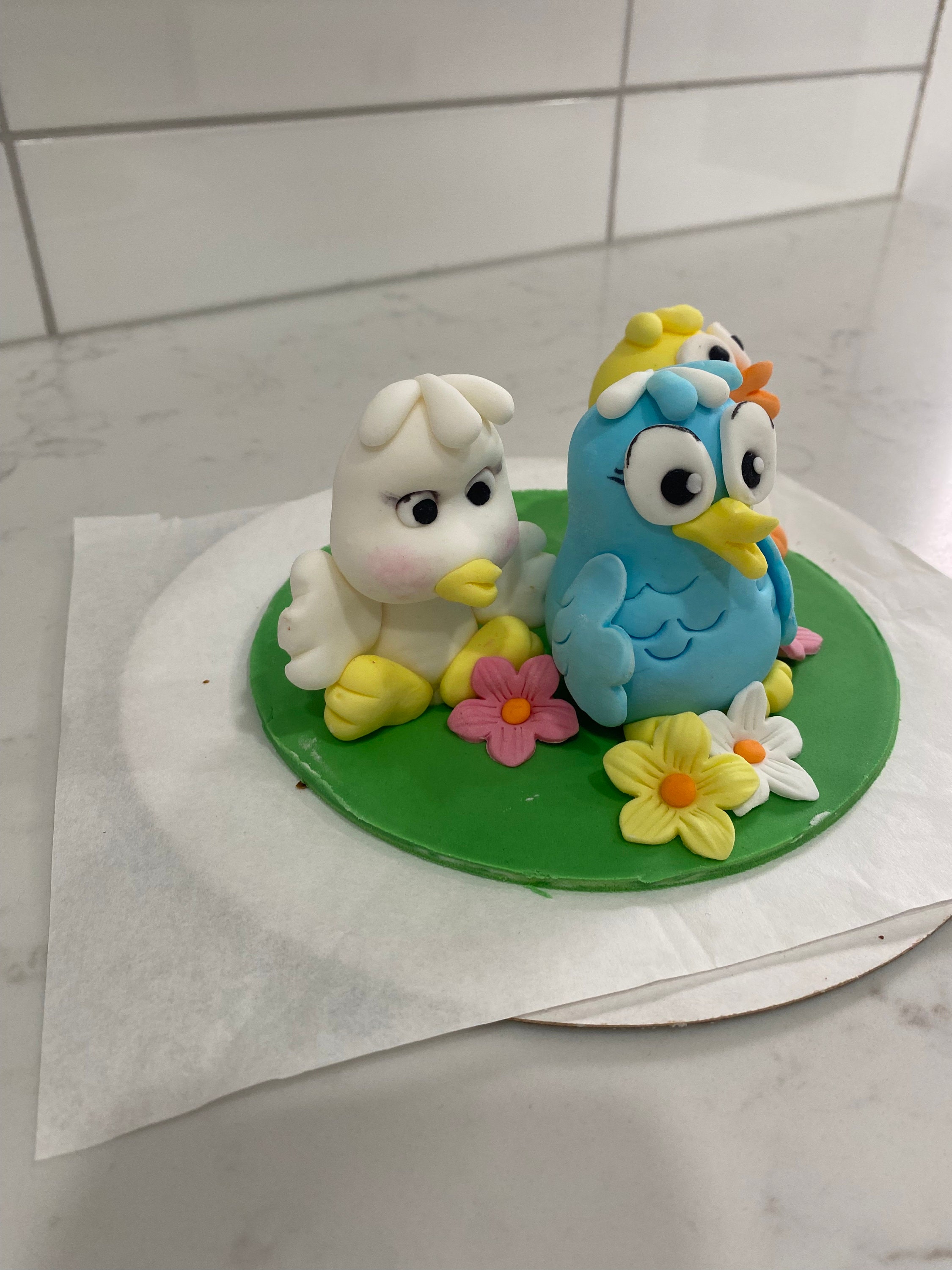 Fondant Cake Topper 3 Birds Complete Set NZ - Etsy