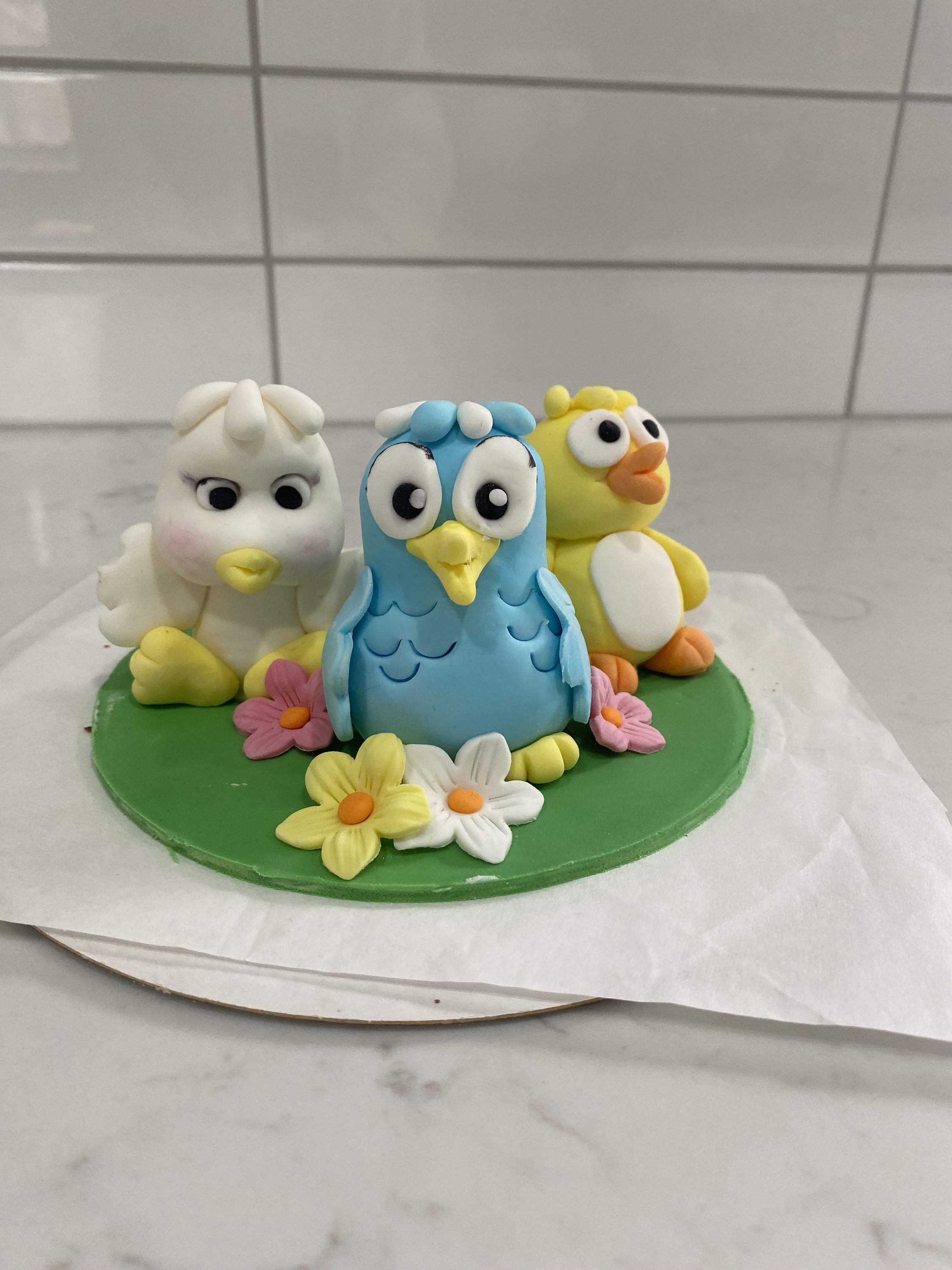 Fondant Cake Topper 3 Birds Complete Set NZ - Etsy