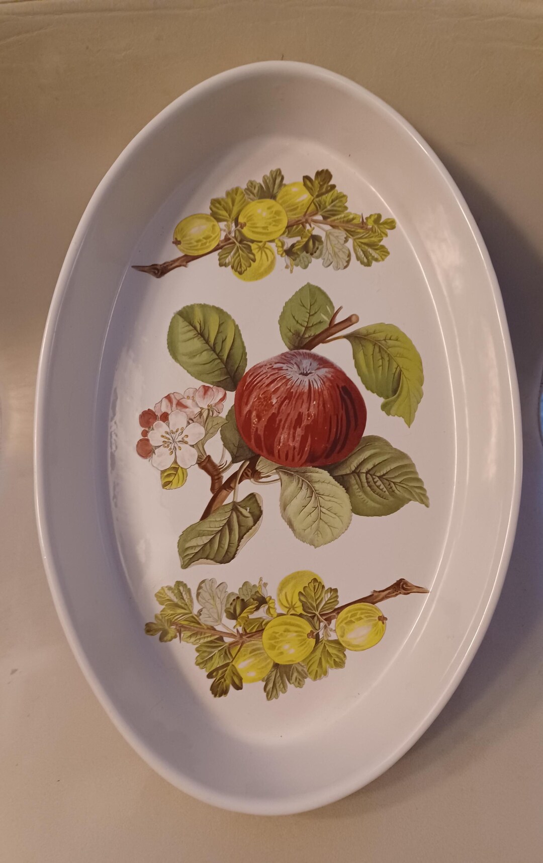 Vintage Portmeirion Pomona Oval Baking Dish the Hoary Morning Apple ...