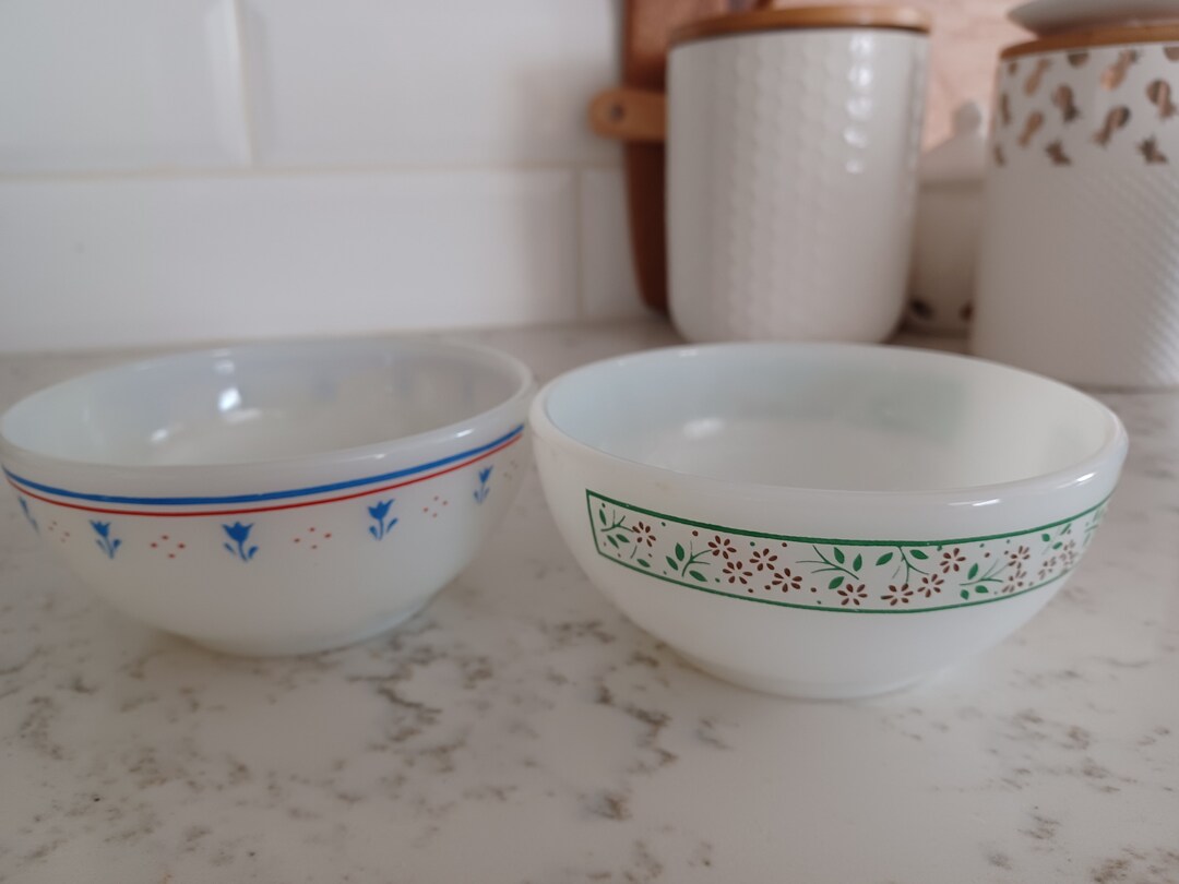 Vintage Termocrisa Mexico 16 and 17 Milk Glass Cereal Bowls - Etsy