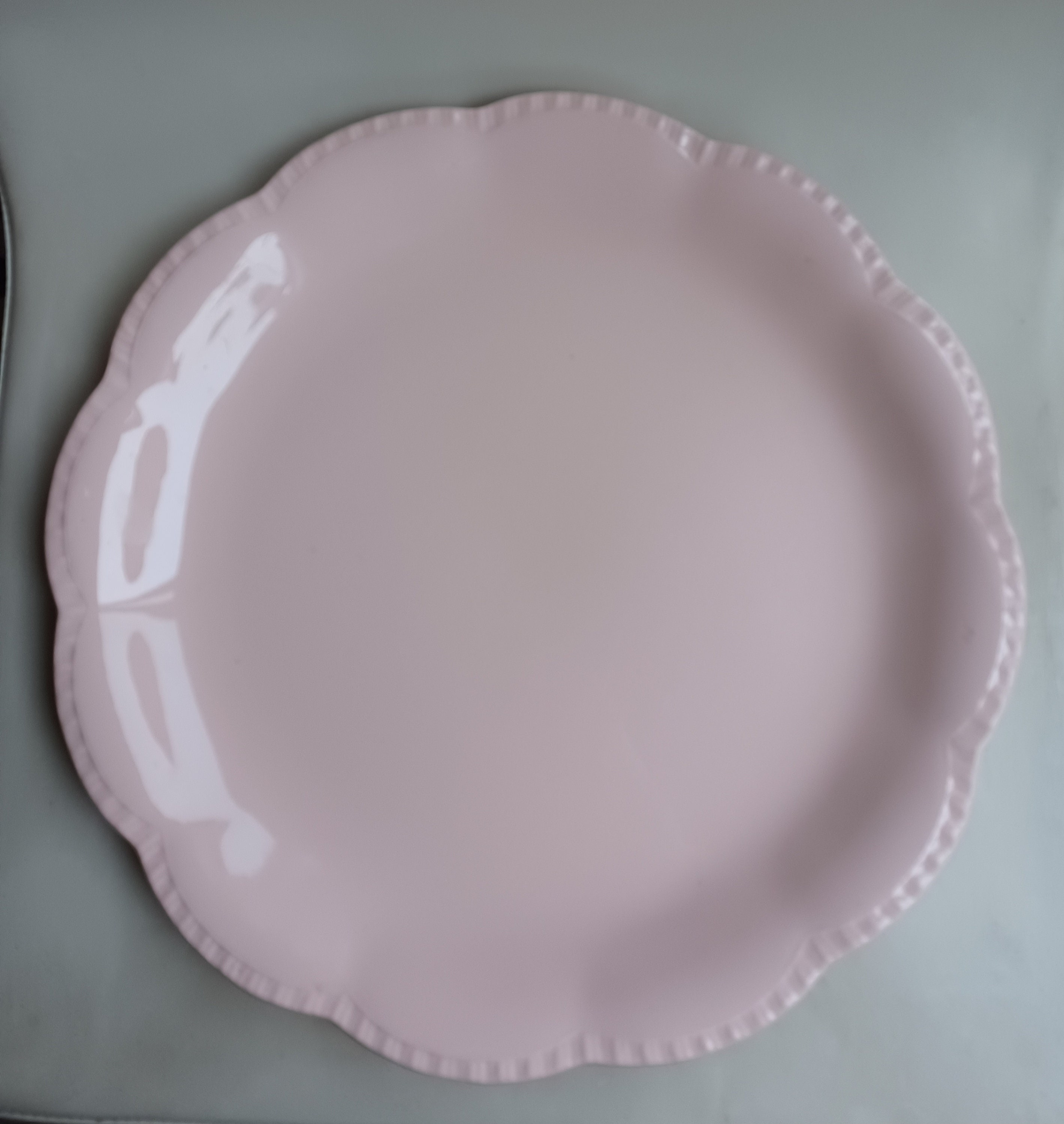 Vintage J&G Meakin Ironstone Blush Pink Cake Plate/serving Plate With ...
