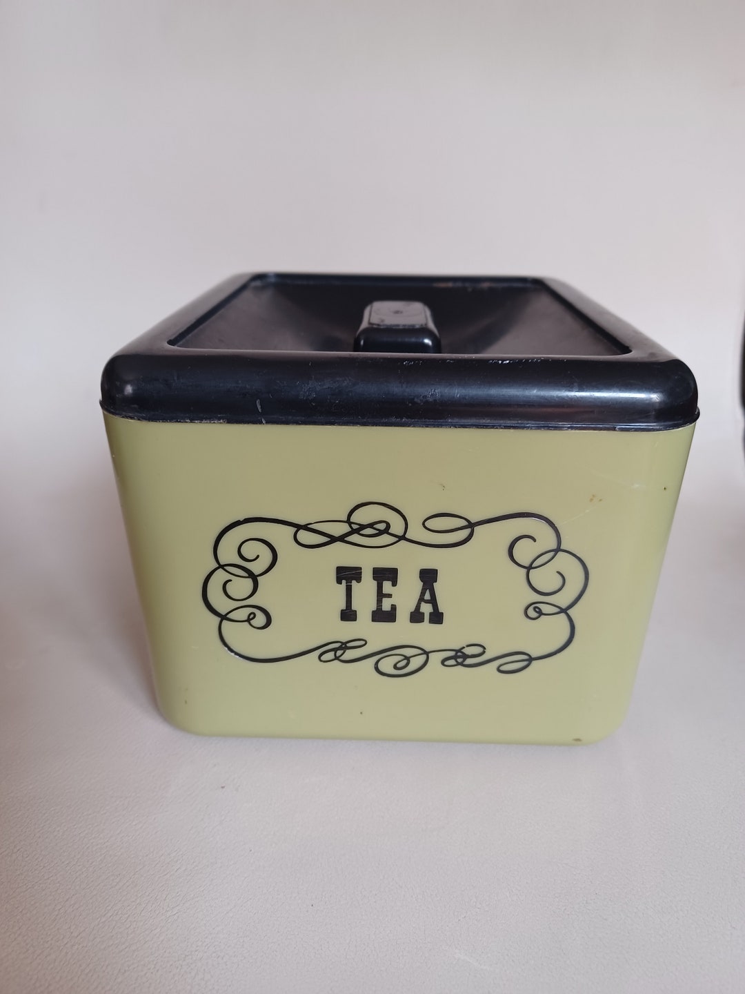 Vintage Avocado Green Beacon Plastics Tea Canister - Retro - Etsy