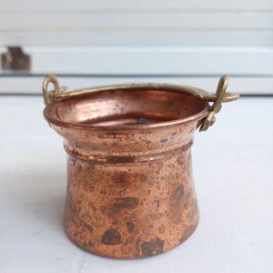 Vintage Italian Small Copper Pots With Handles Firenze Florence Four ...