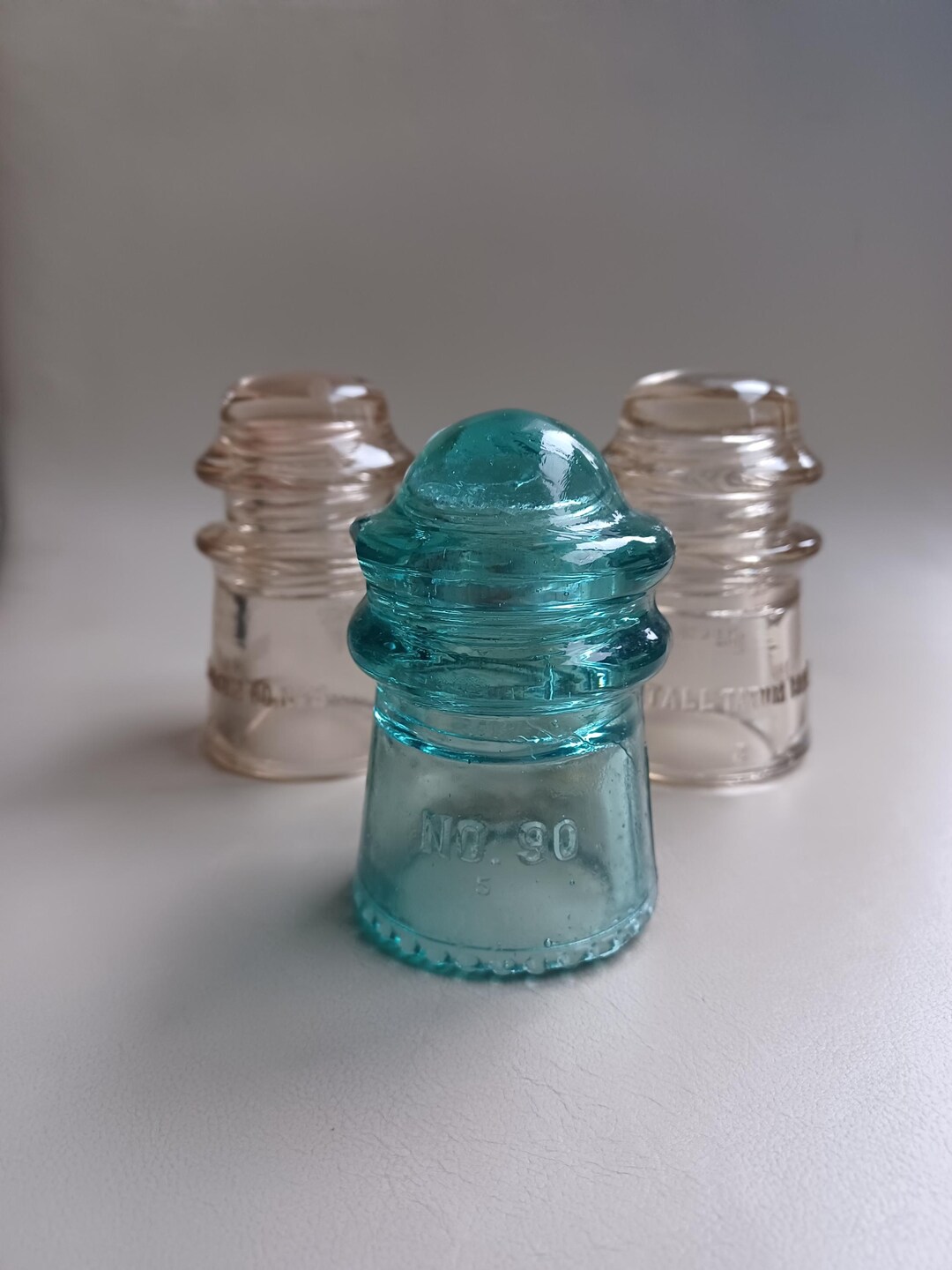 Vintage Glass Insulators Gayner Whitall Tatum Co. No9 Aqua Glass Pale ...
