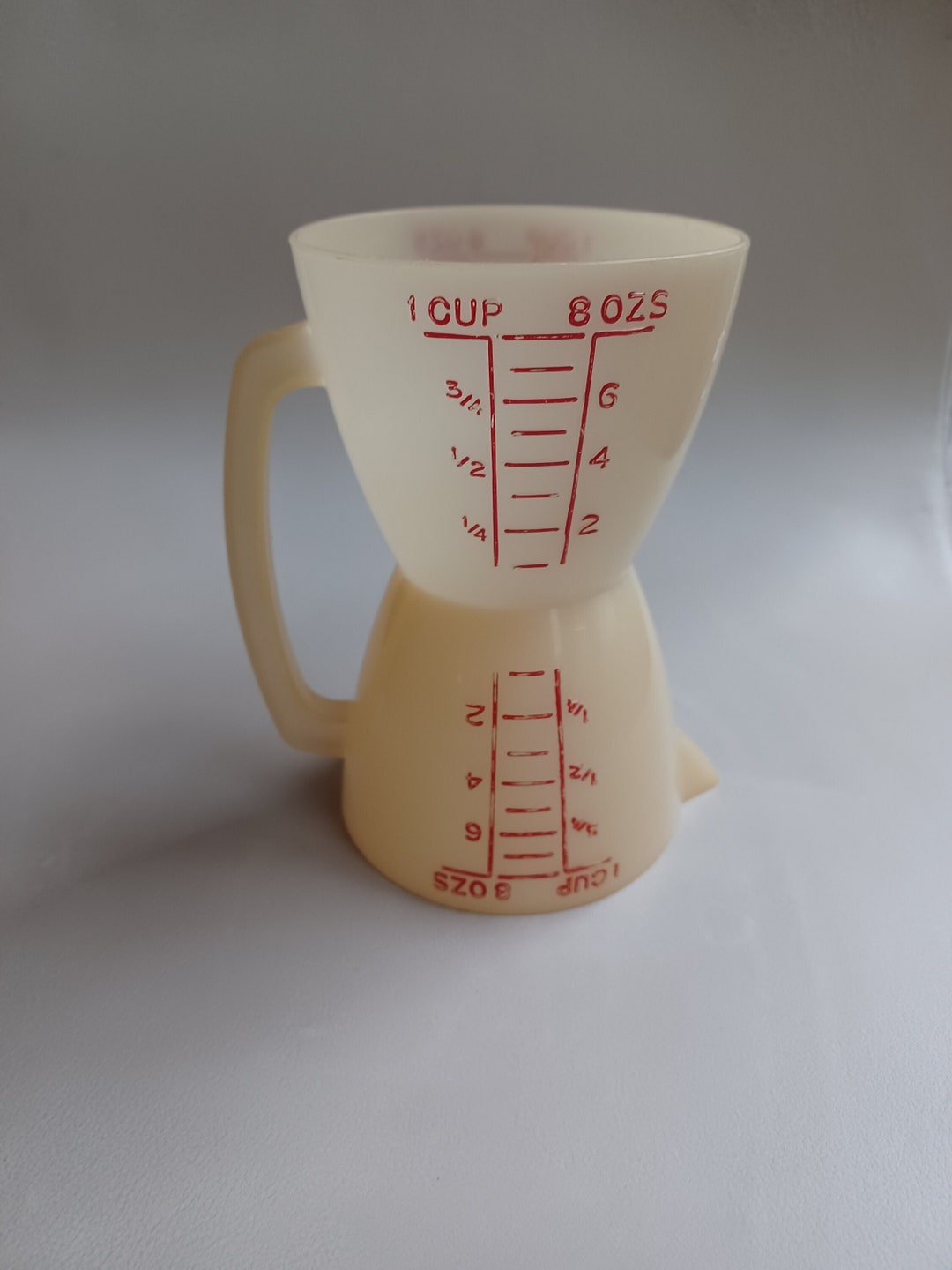 Vintage Tupperware Wet and Dry Double Measuring Cup 1 Cup 8 Oz ...