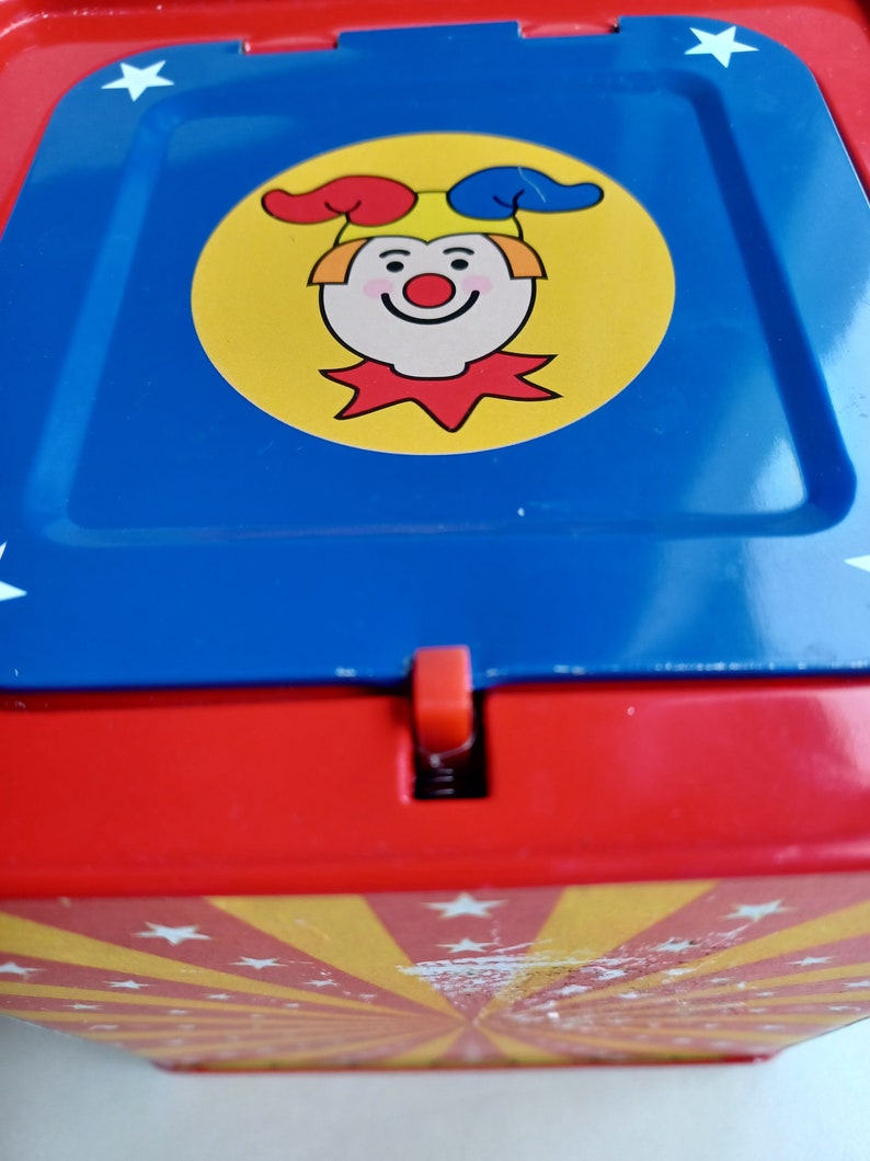 Vintage Schylling Jack in the Box Childhood Toy Music Box Crank Spring ...
