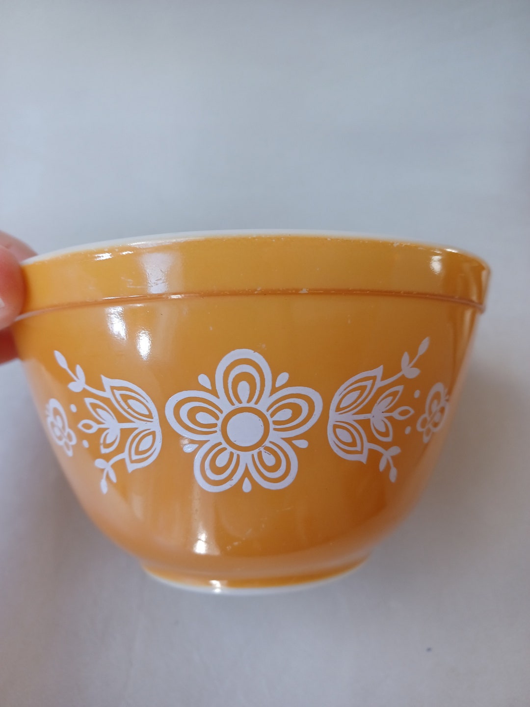 Vintage Pyrex 401 1 1/2 Pt. by Corning U.S.A. 38 Harvest Gold Butterfly ...