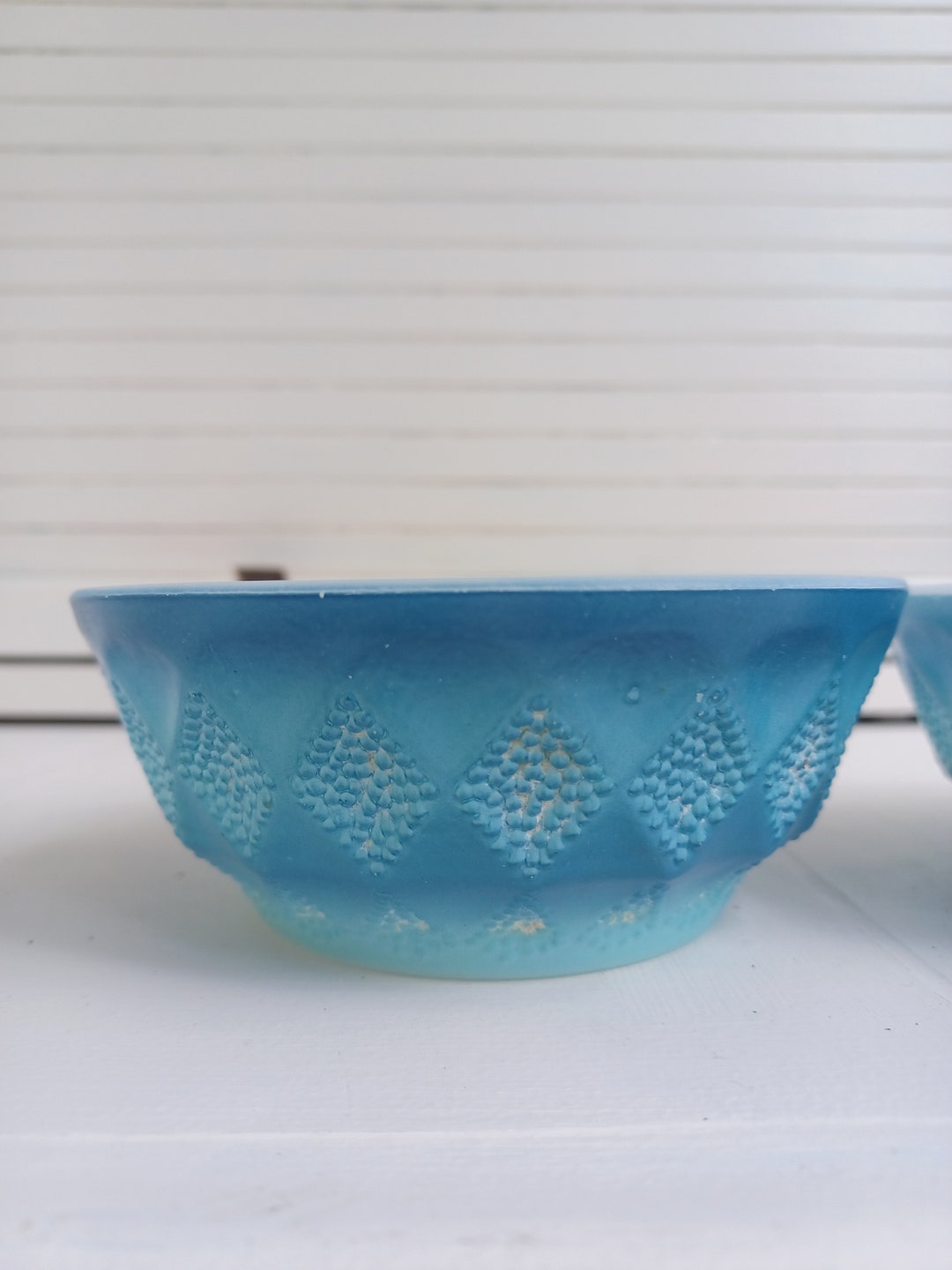 Vintage Set of 2 Blue Anchor Hocking Fire King Bowls With Kimberly ...