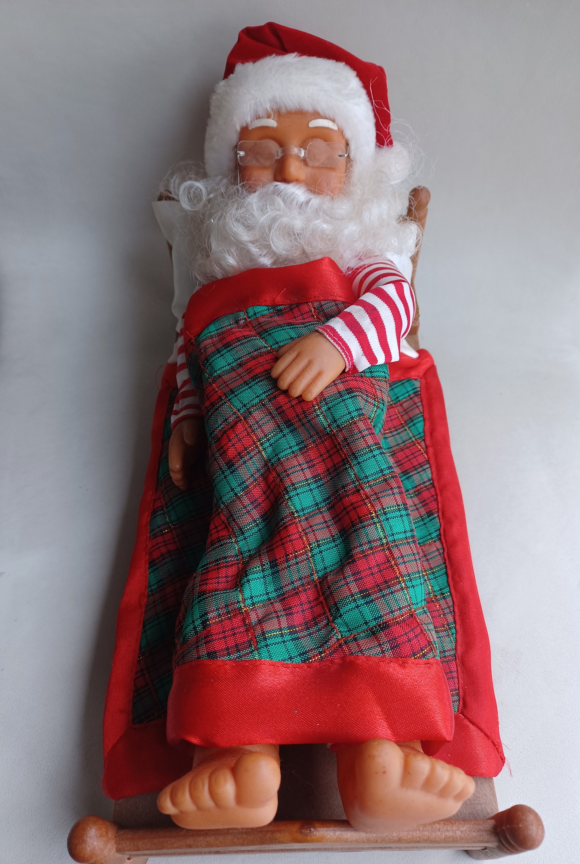 Vintage Gemmy Industries Snoring Santa in Bed North Pole Productions ...