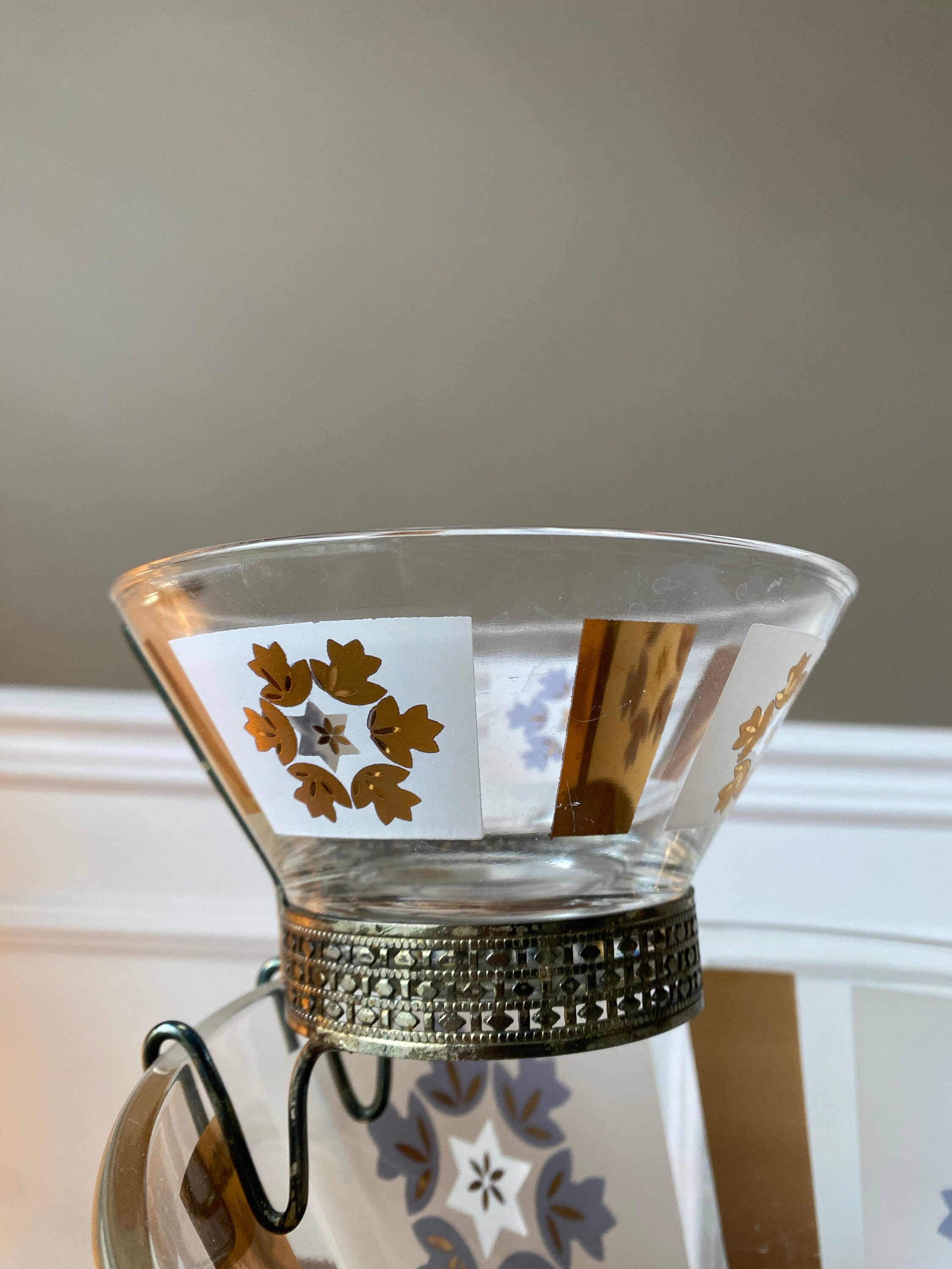 Vintage Anchor Hocking Gold Star Chip and Dip Bowls - Etsy