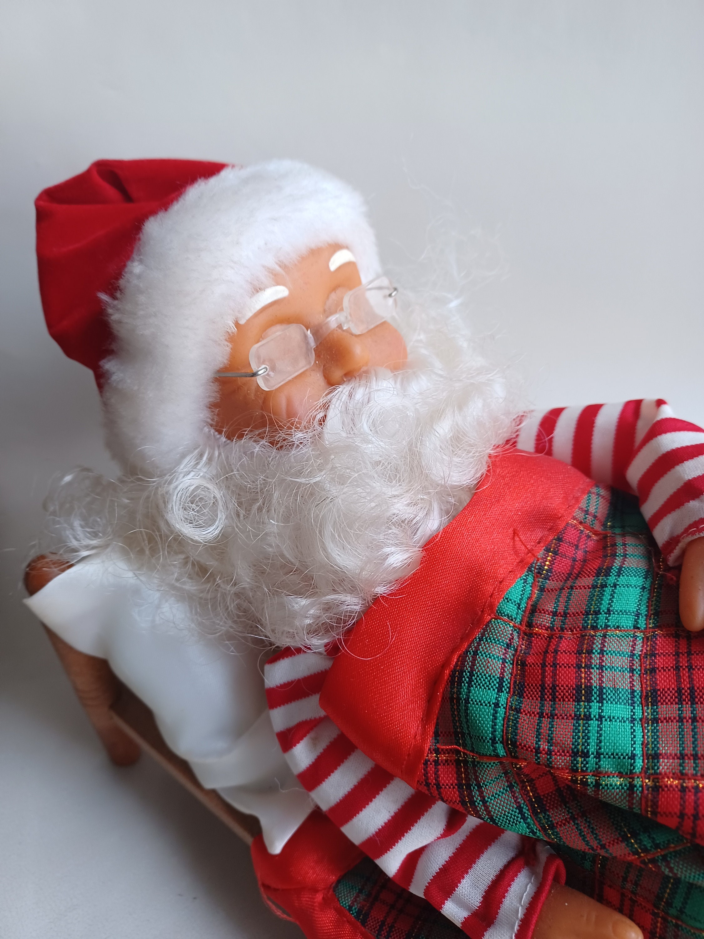 Vintage Gemmy Industries Snoring Santa in Bed North Pole Productions ...