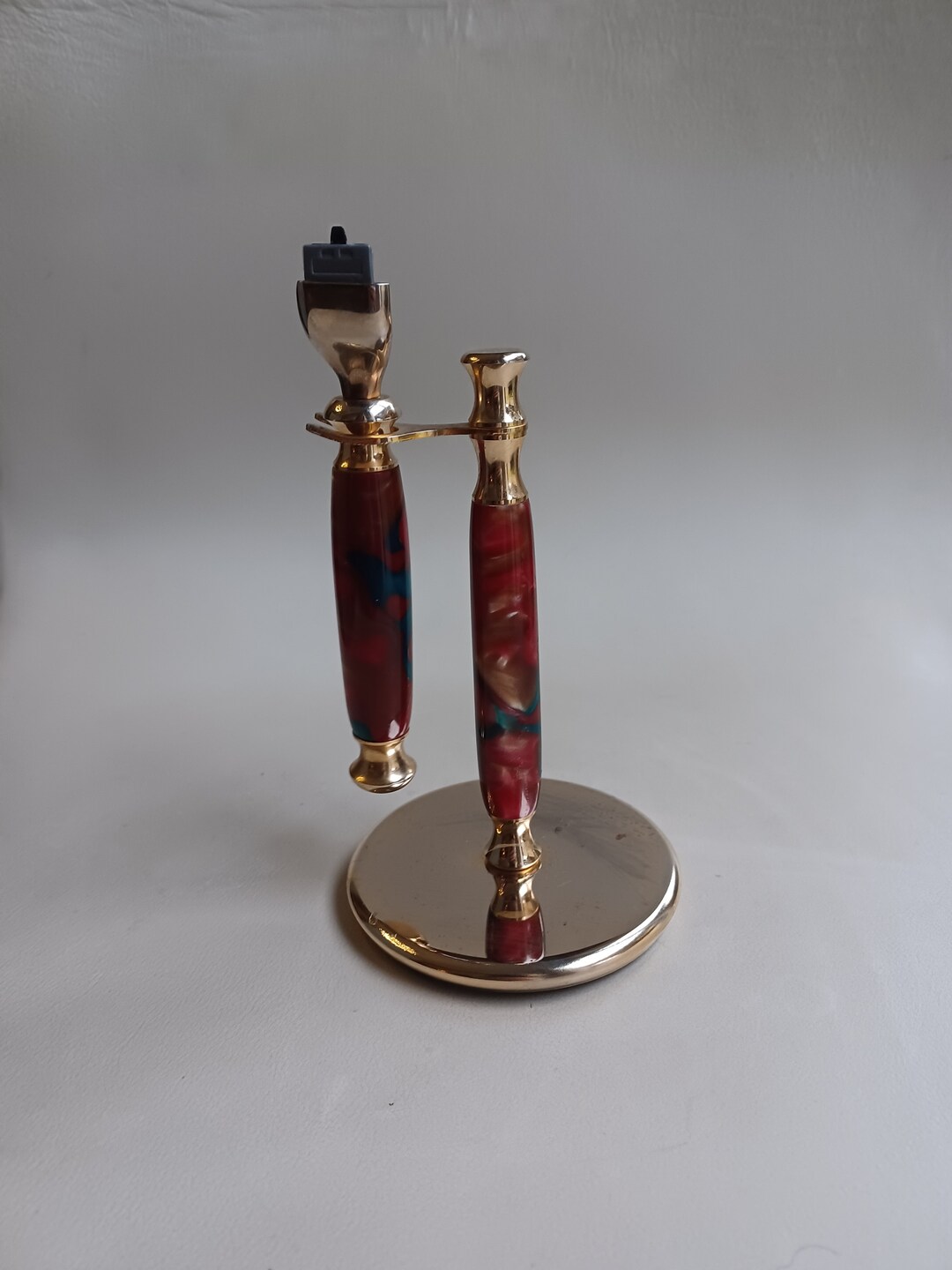 Retro Inspired Razor Handle and Matching Stand Mach 3 Compatible Red ...