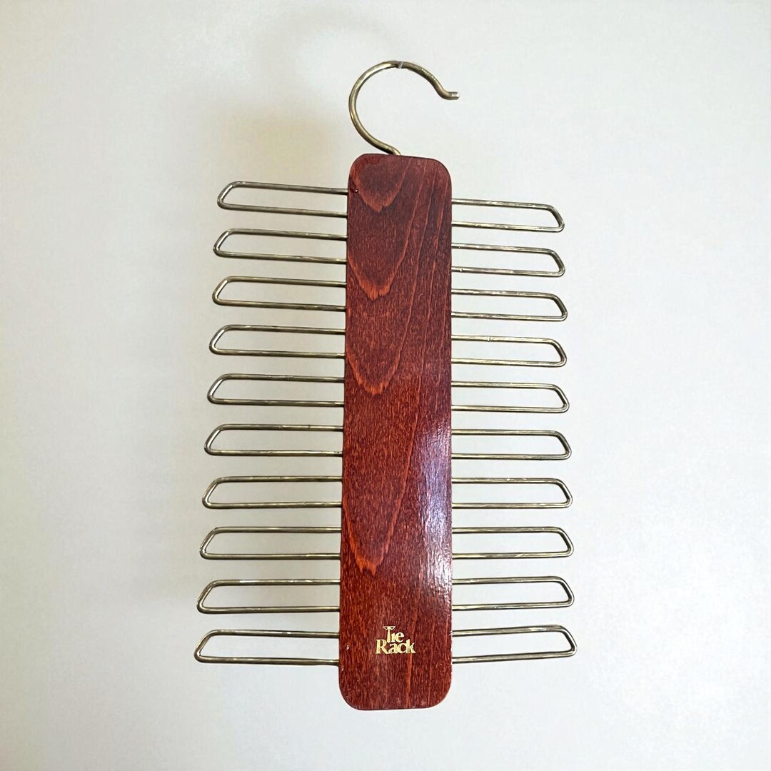 Vintage “the Tie Rack” Wooden Tie Hanger – Made in England | Mid ...