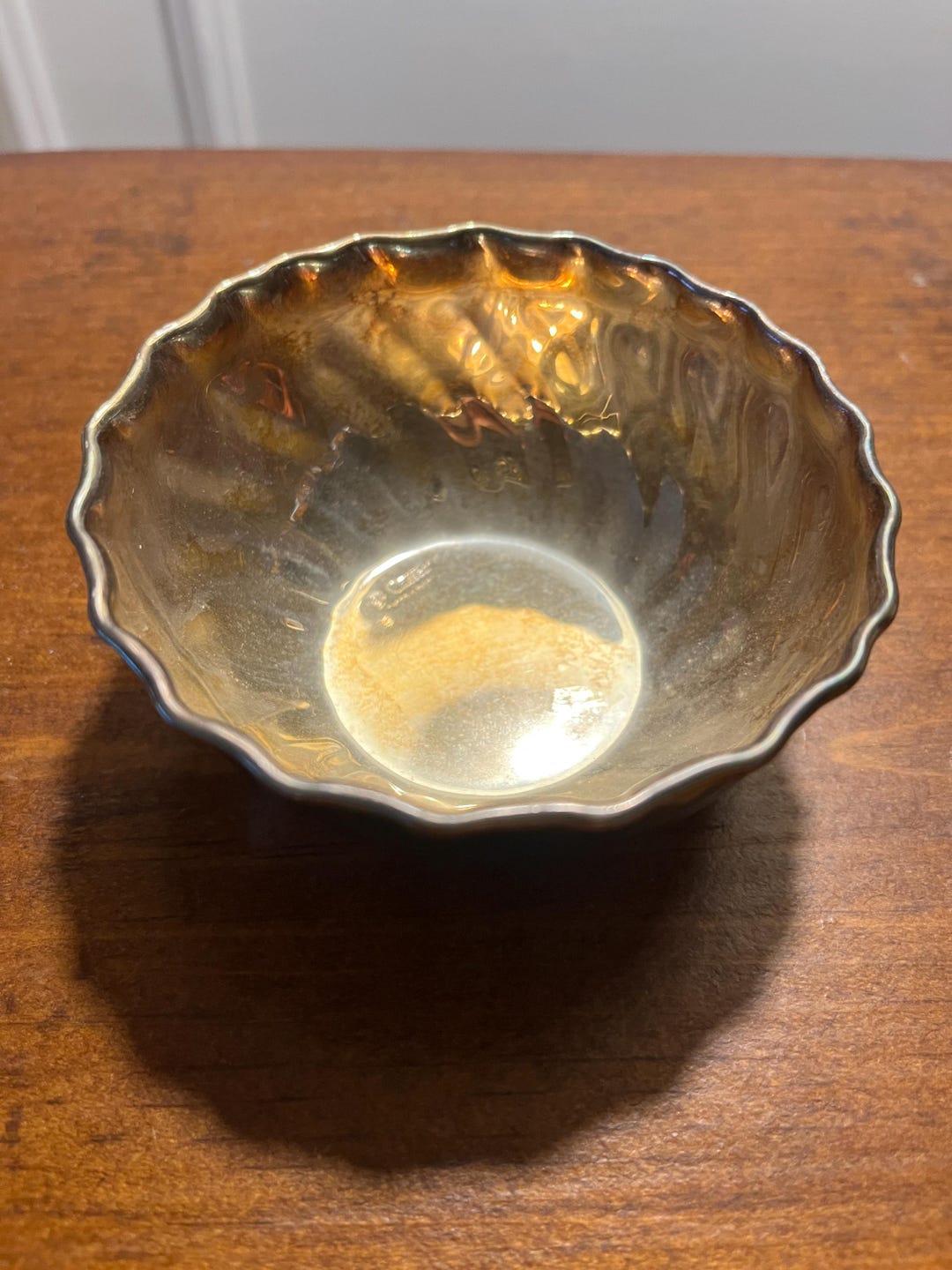 Vintage Scalloped Edged Small Silver Bowl - From Italy - Etsy