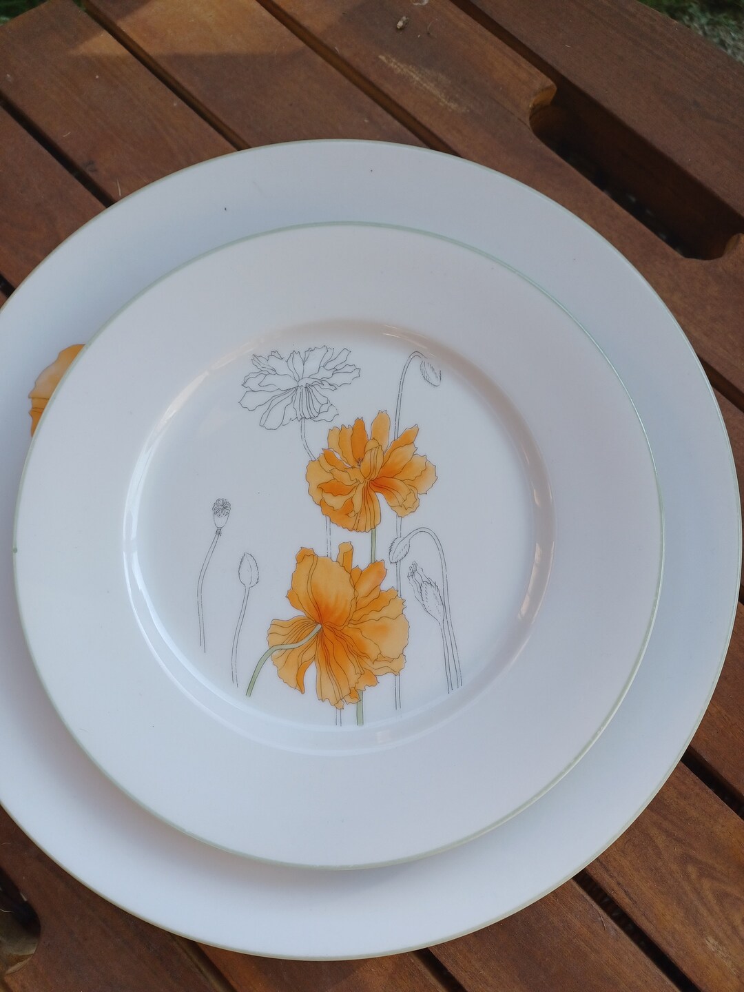 Vintage Block Portuguese Plates Poppy Pattern - Replacement Pieces - Etsy