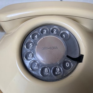 Vintage 1980's Beige Rotary Phone With Gold Base - Etsy