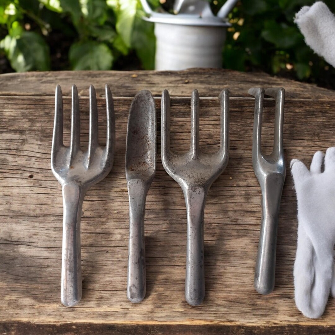 Vintage Set of 4 Allen Simpson Garden Hand Tools A.S. Heavy Duty Made ...