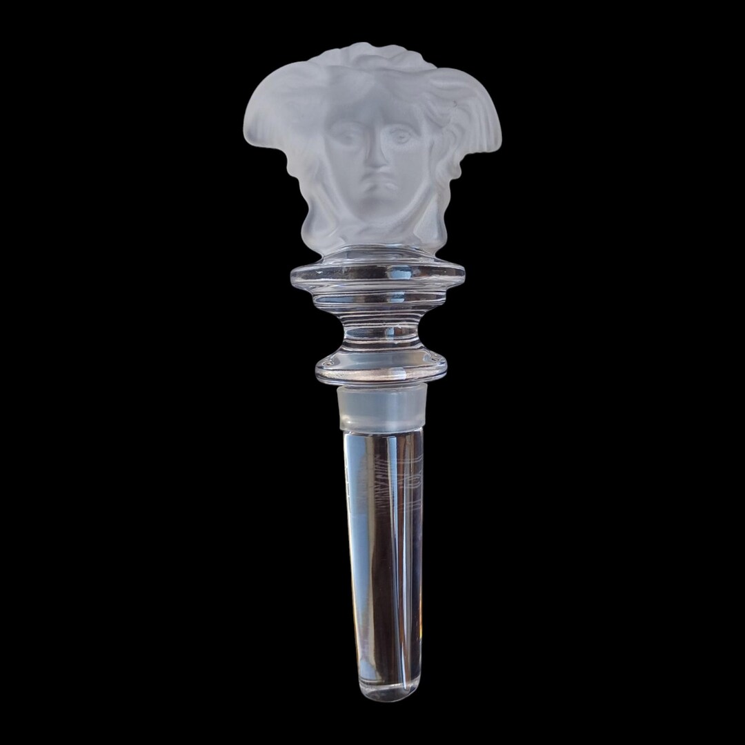 Vintage Versace Rosenthal Medusa Crystal Wine Stopper – Etched Bottle ...