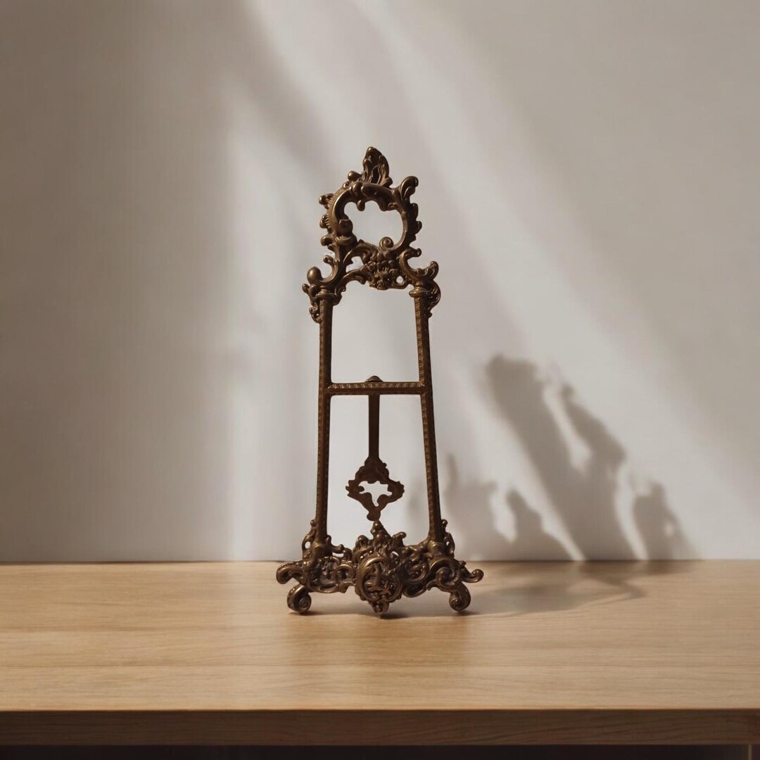 Vintage Rococo Style Brass Easel / Stand From Italy - Etsy