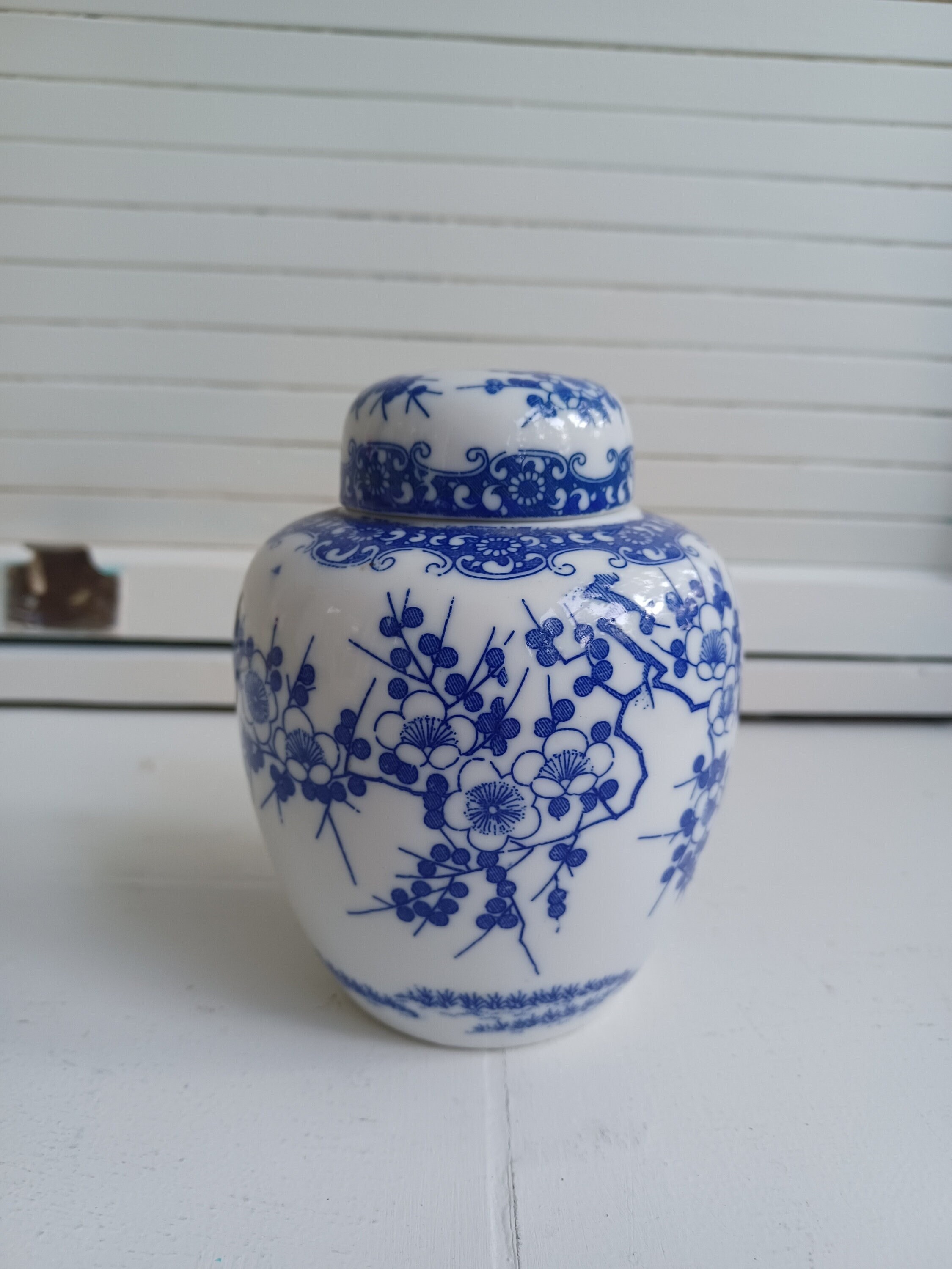 Vintage Blue and White Ginger Jar - Etsy