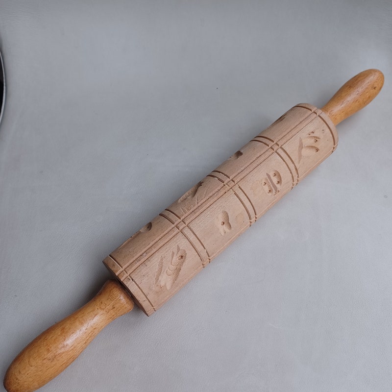 Vintage Cookie Rolling Pin - Etsy Canada