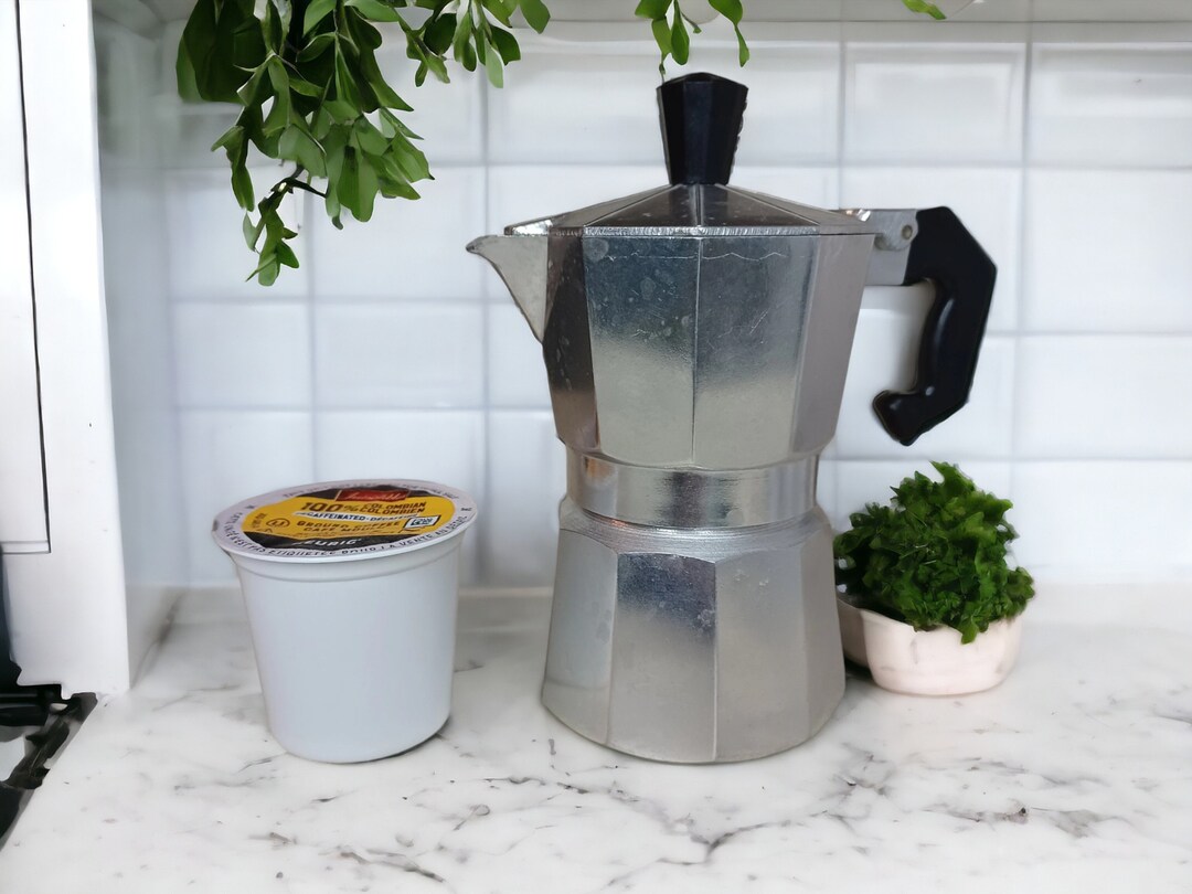 Vintage Mini Single Serving Espresso Maker Coffee Percolator Moka Pot ...