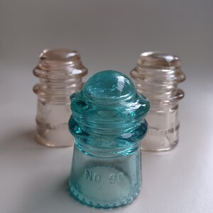 Vintage Glass Insulators Gayner Whitall Tatum Co. No9 Aqua Glass Pale ...