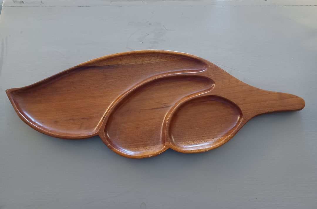 Vintage Genuine Monkey Pod Wooden Divided Tray Great for Jewelry - Etsy
