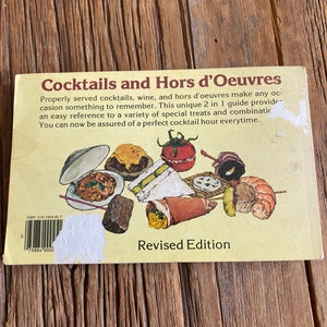 Vintage "cocktails and Hors D'oeuvres" Made by Nitty Gritty Cookbooks ...