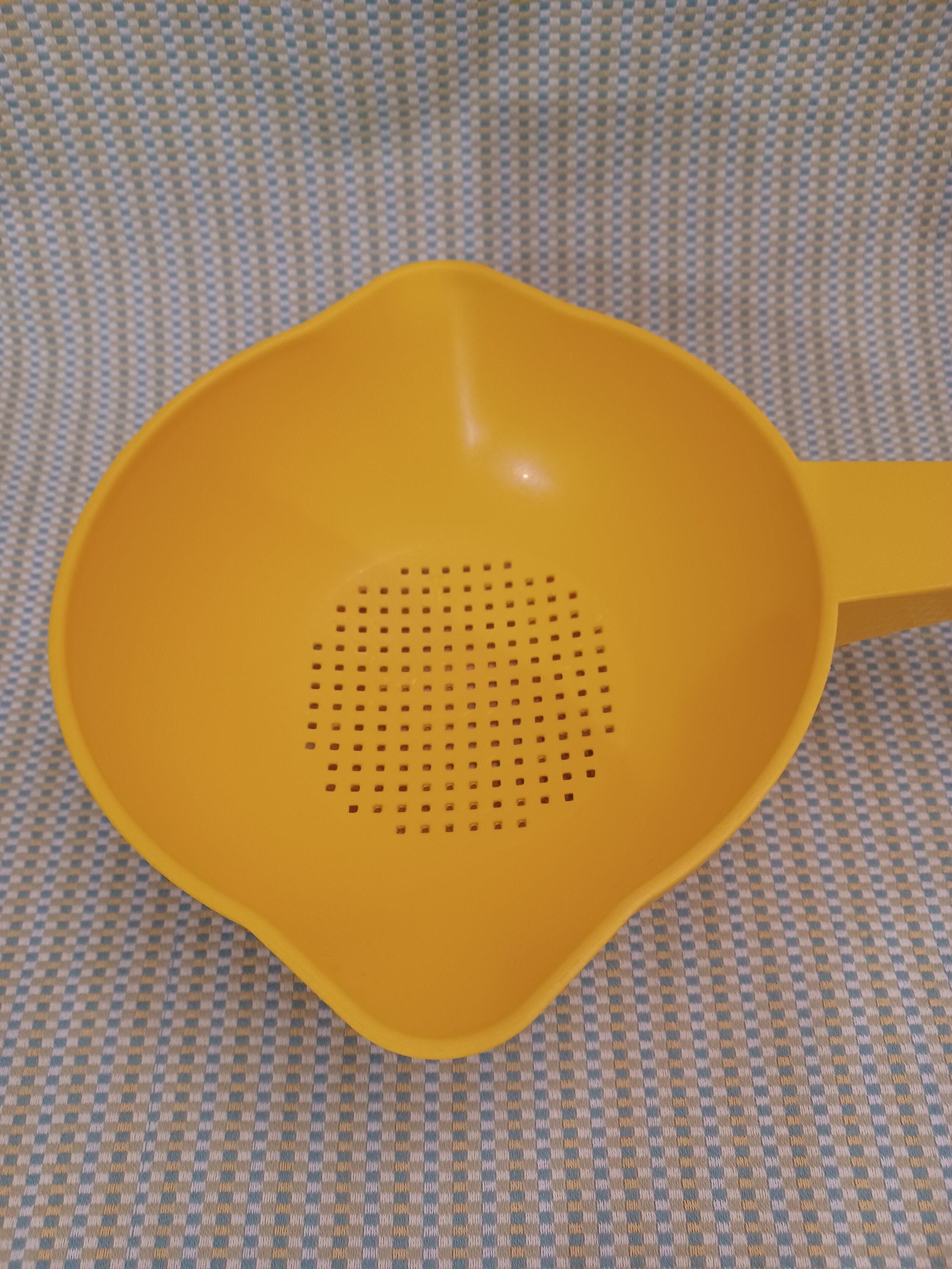 Vintage Small Golden Yellow Tupperware Strainer With Long - Etsy