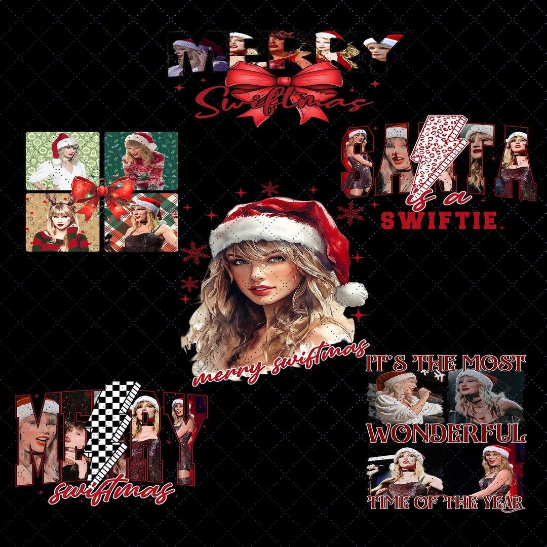 Merry Swiftmas Png Bundle,christmas Png,funny Christmas Png,music Fan ...