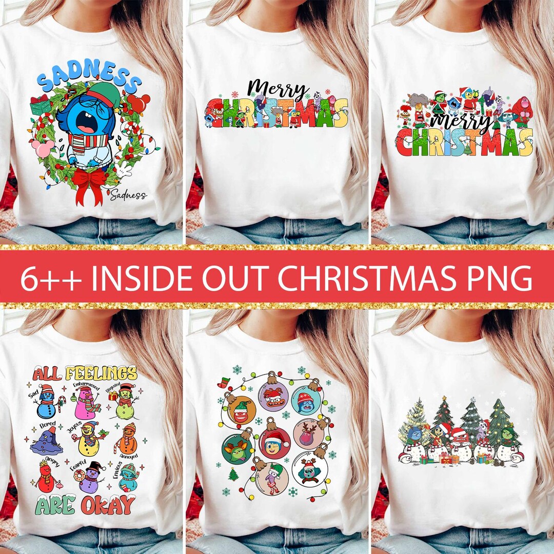 Christmas Inside Out Png Bundle Cartoon Emotions Friends Merry ...