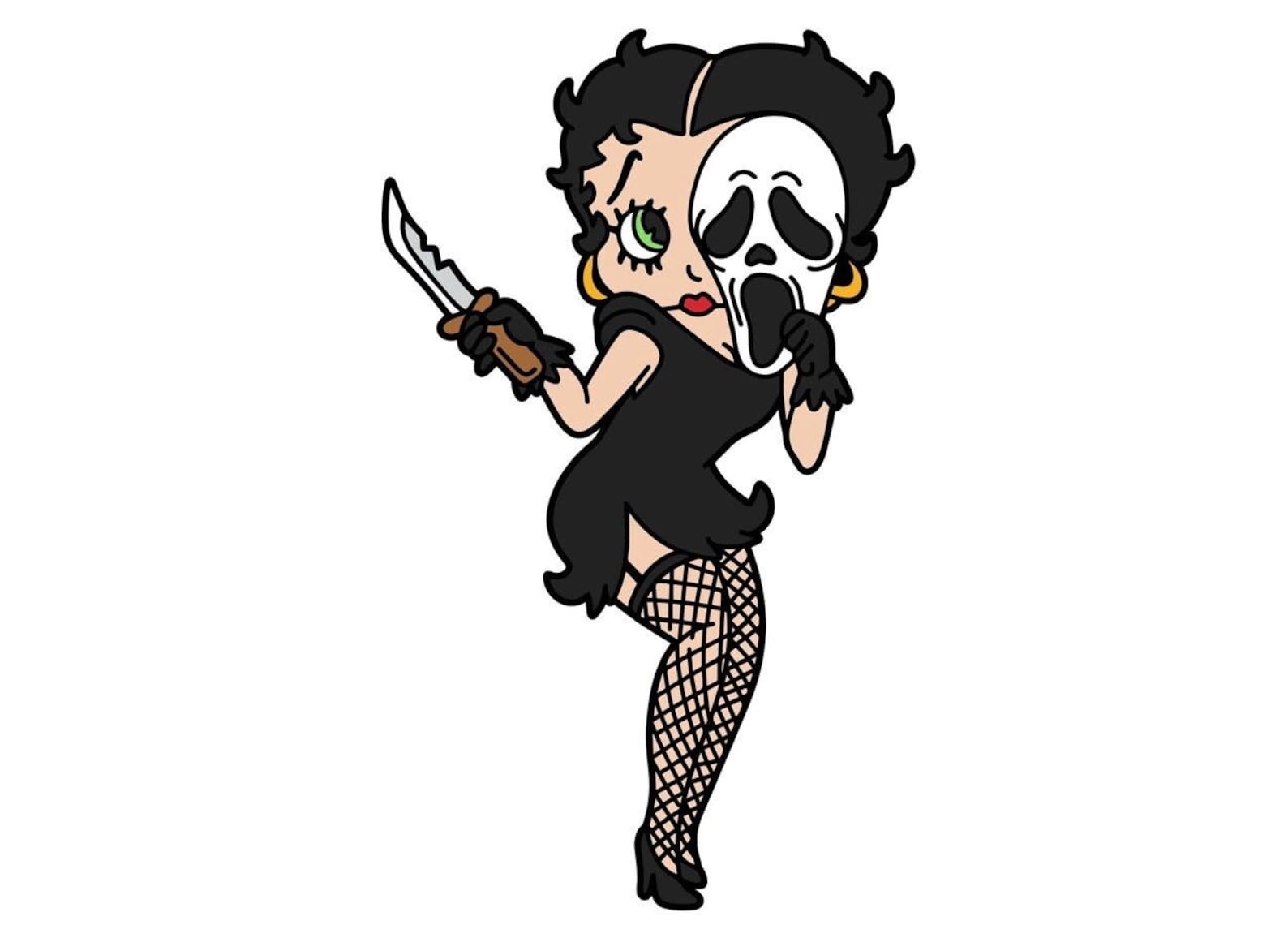 Betty Boop Ghostface Scream Horror Halloween Enamel Pin - Etsy