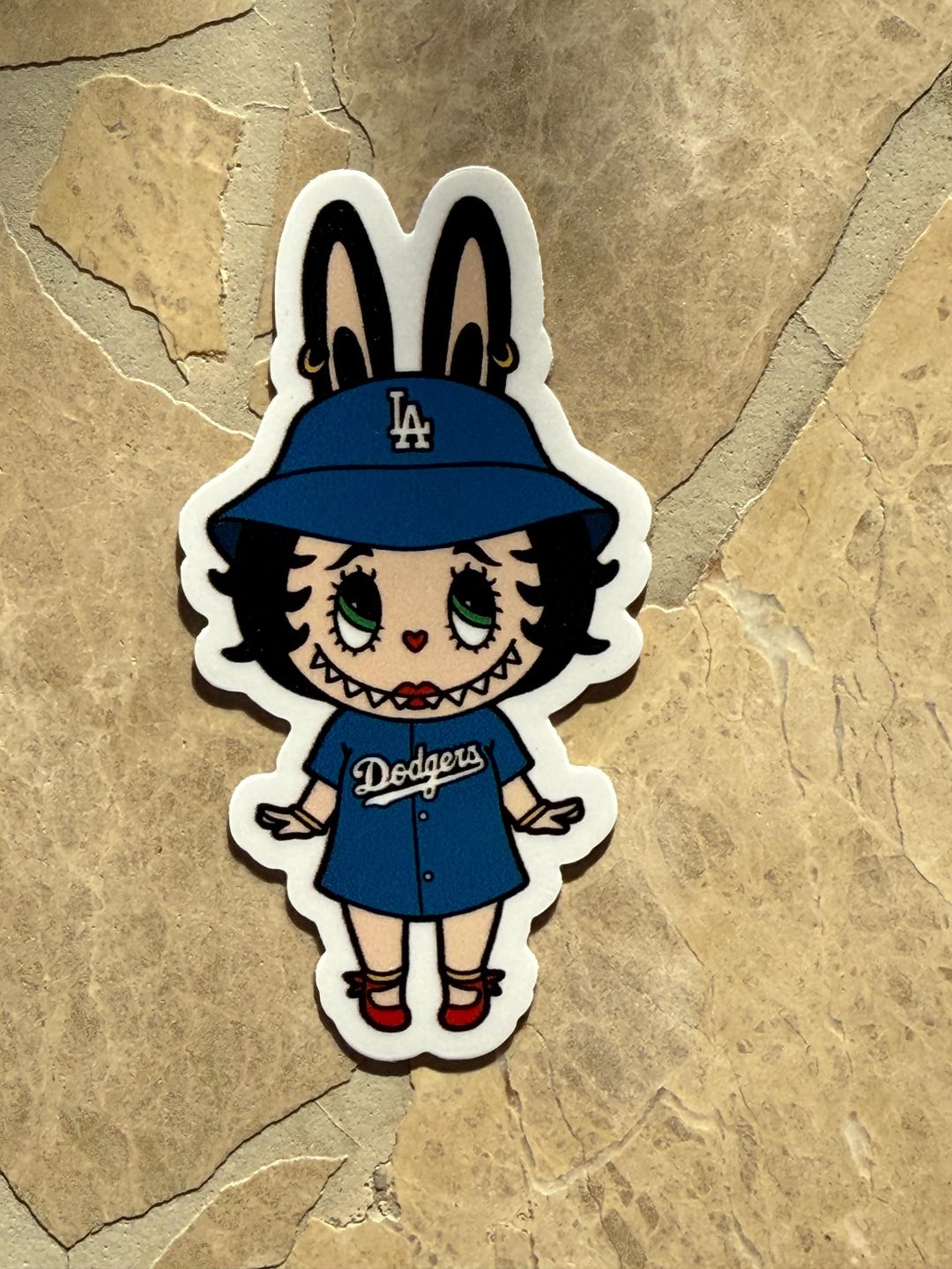Betty Boop Los Angeles Dodgers Labubu Sticker - Etsy