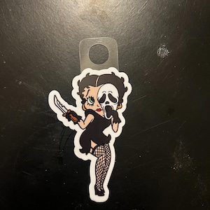 Betty Boop Halloween Spooky Costume Sticker Valentines / Galentines - Etsy