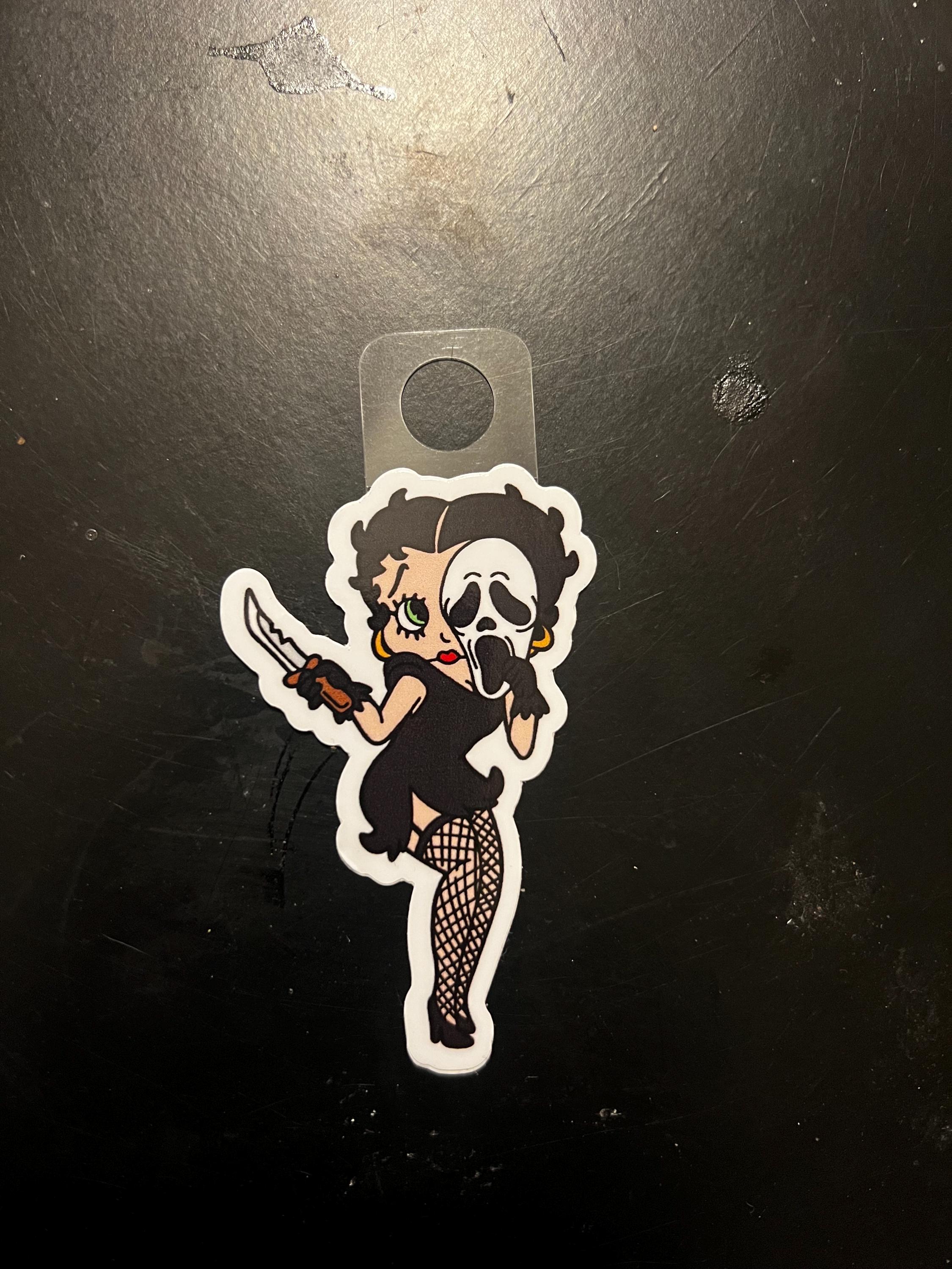 Betty Boop Halloween Spooky Costume Sticker Valentines / Galentines - Etsy